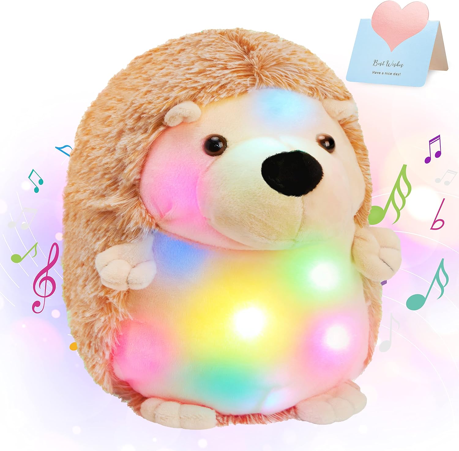 Amazon.com: Glow Guards 10’’ Hedgehog Light up musical Plush soft Toy ...