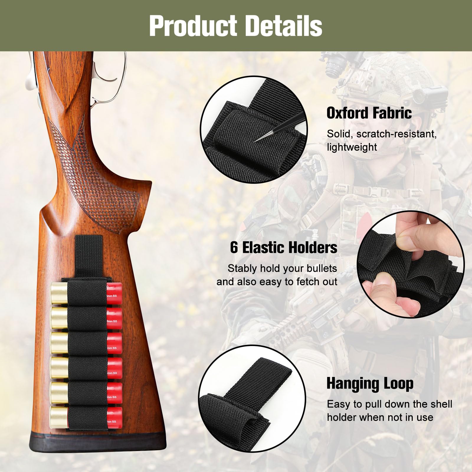 Snapklik.com : MoKo Shotgun Shell Holder, 4 Packs 6 Rounds 12/20 Gauge ...