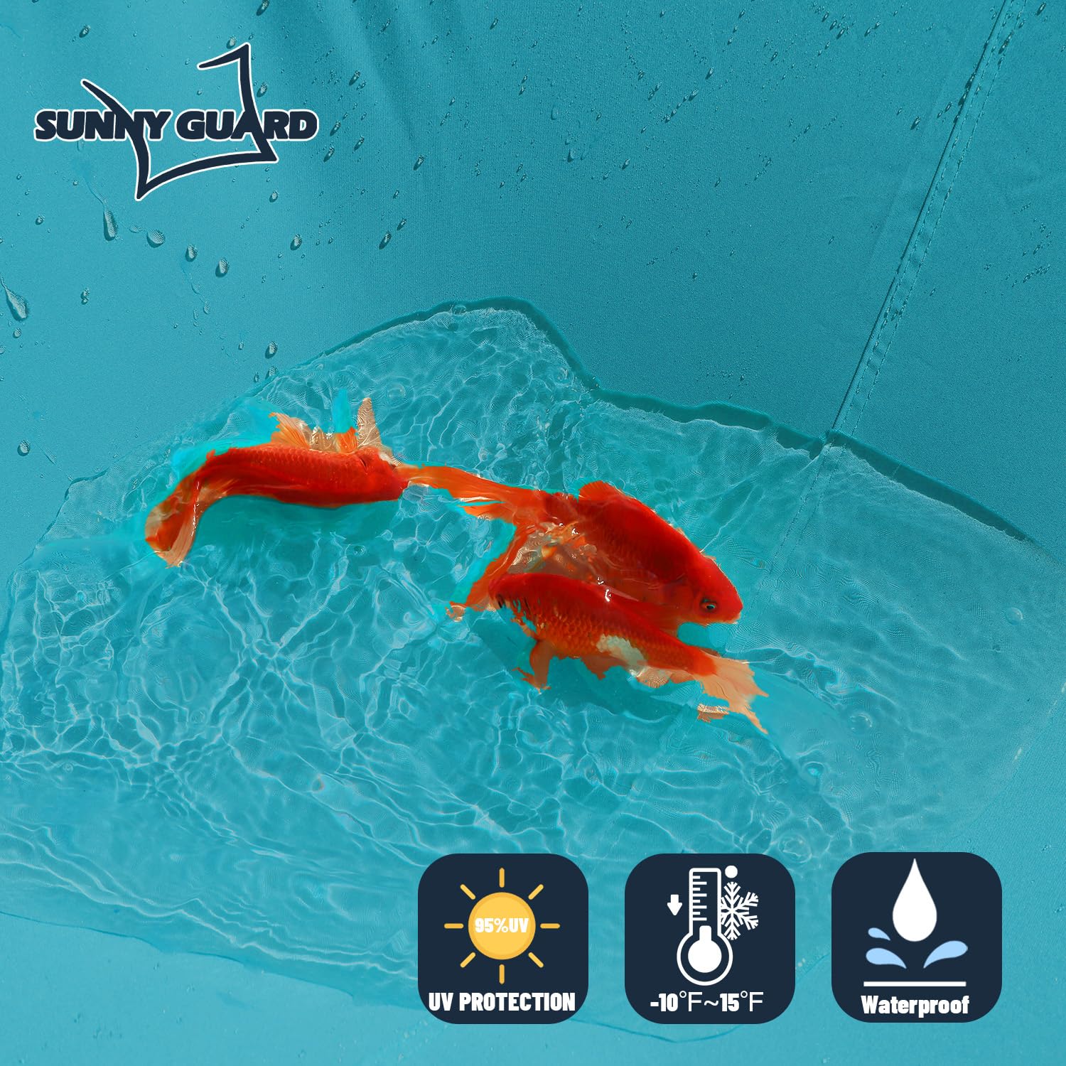Snapklik.com : SUNNY GUARD Waterproof Sun Shade Sail 10 X 13 Turquoise ...