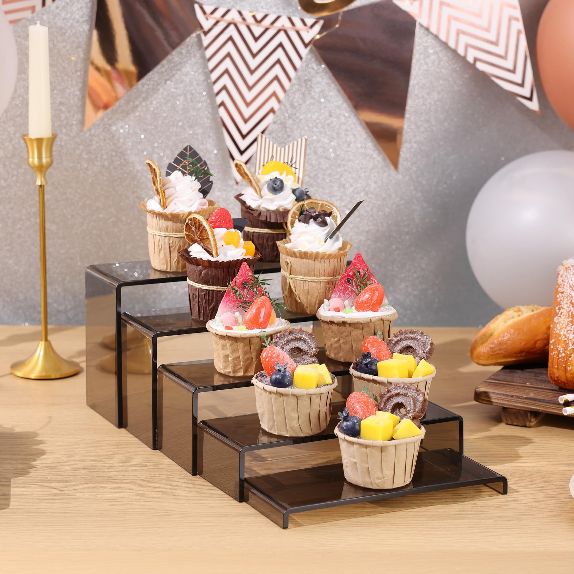 Snapklik.com : 10-Pack Acrylic Risers Display Stands, High Transparent ...