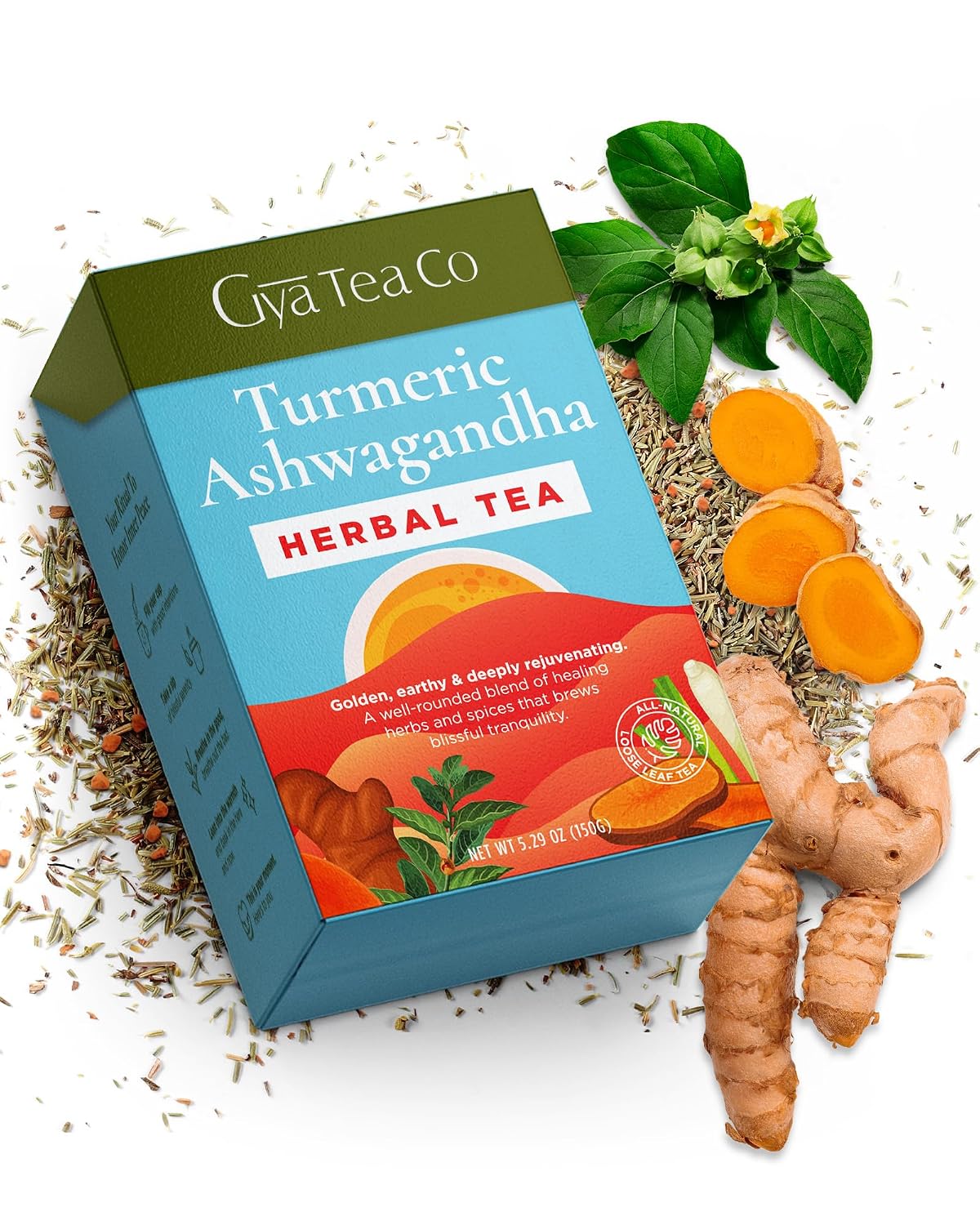 Amazon.com : Gya Tea Co Loose Leaf Turmeric Ashwagandha Superfood ...