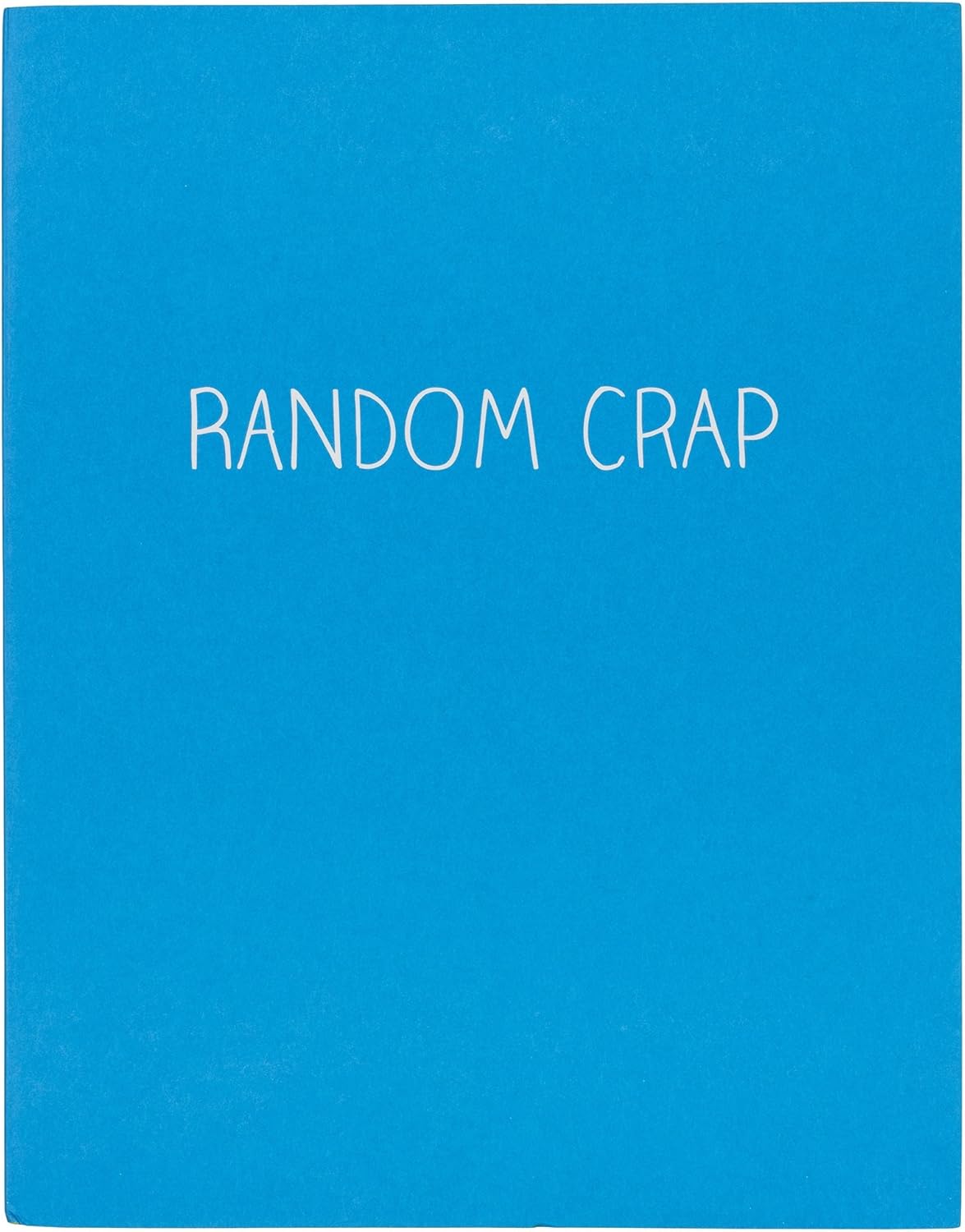 'Random Crap' Blue Happy Jackson Large Jotter by Wild and Wolf : Amazon ...
