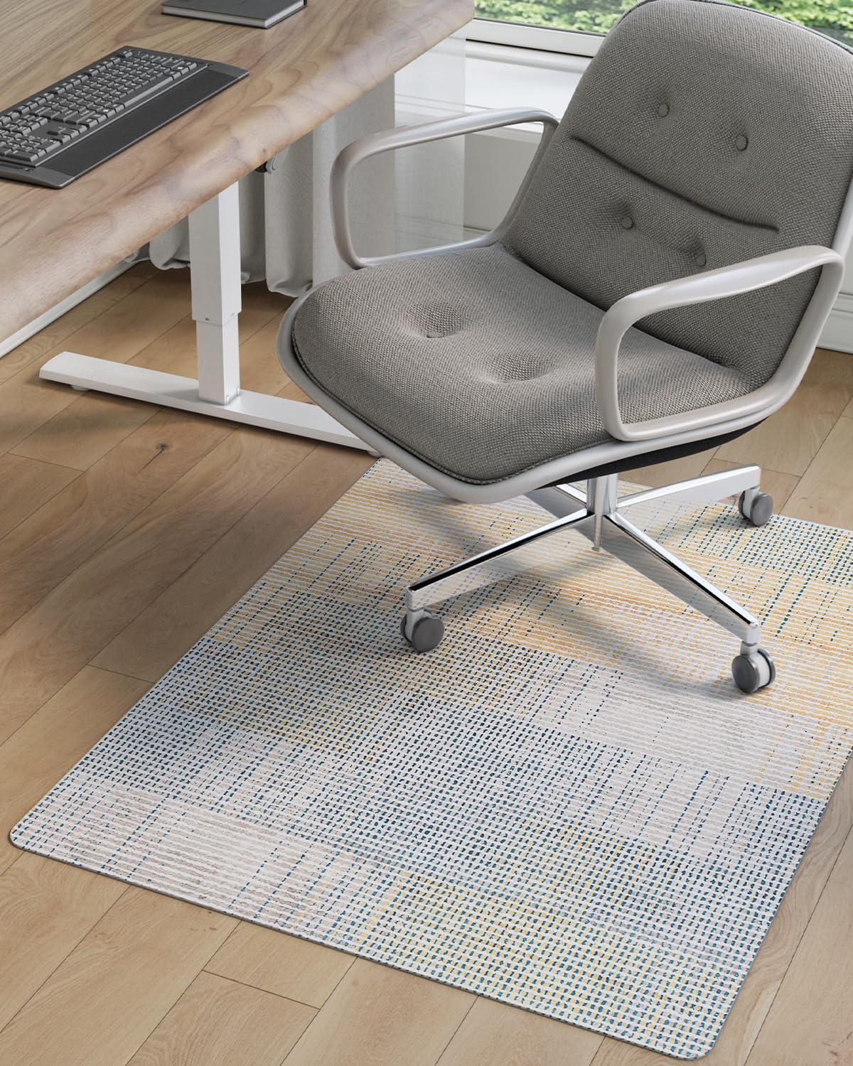 Amazon.com : DEXI Office Chair Mat for Hardwood Floor, Non Slip Thin ...