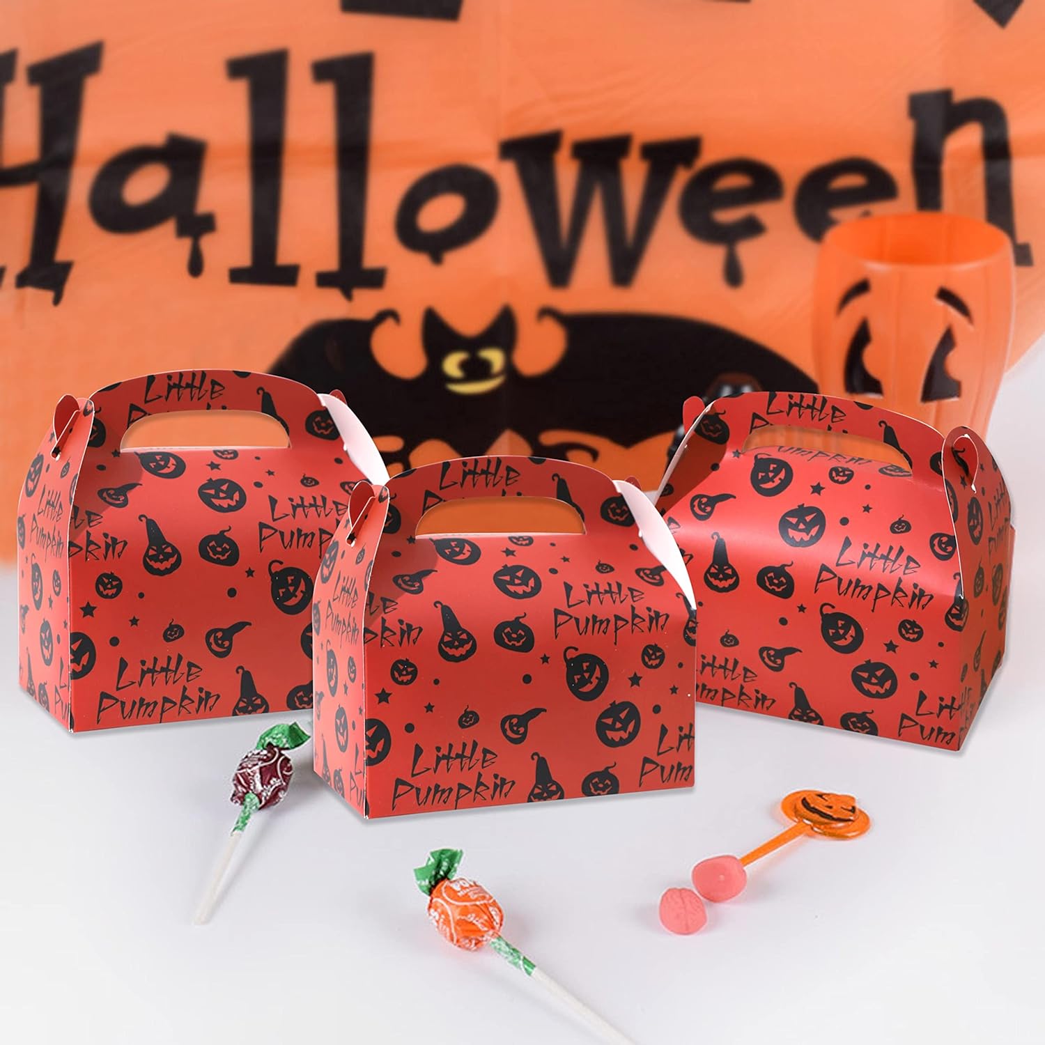 Amazon.com: 12 Pcs Trick or Treat Candy Boxes - Happy Halloween Goodie ...