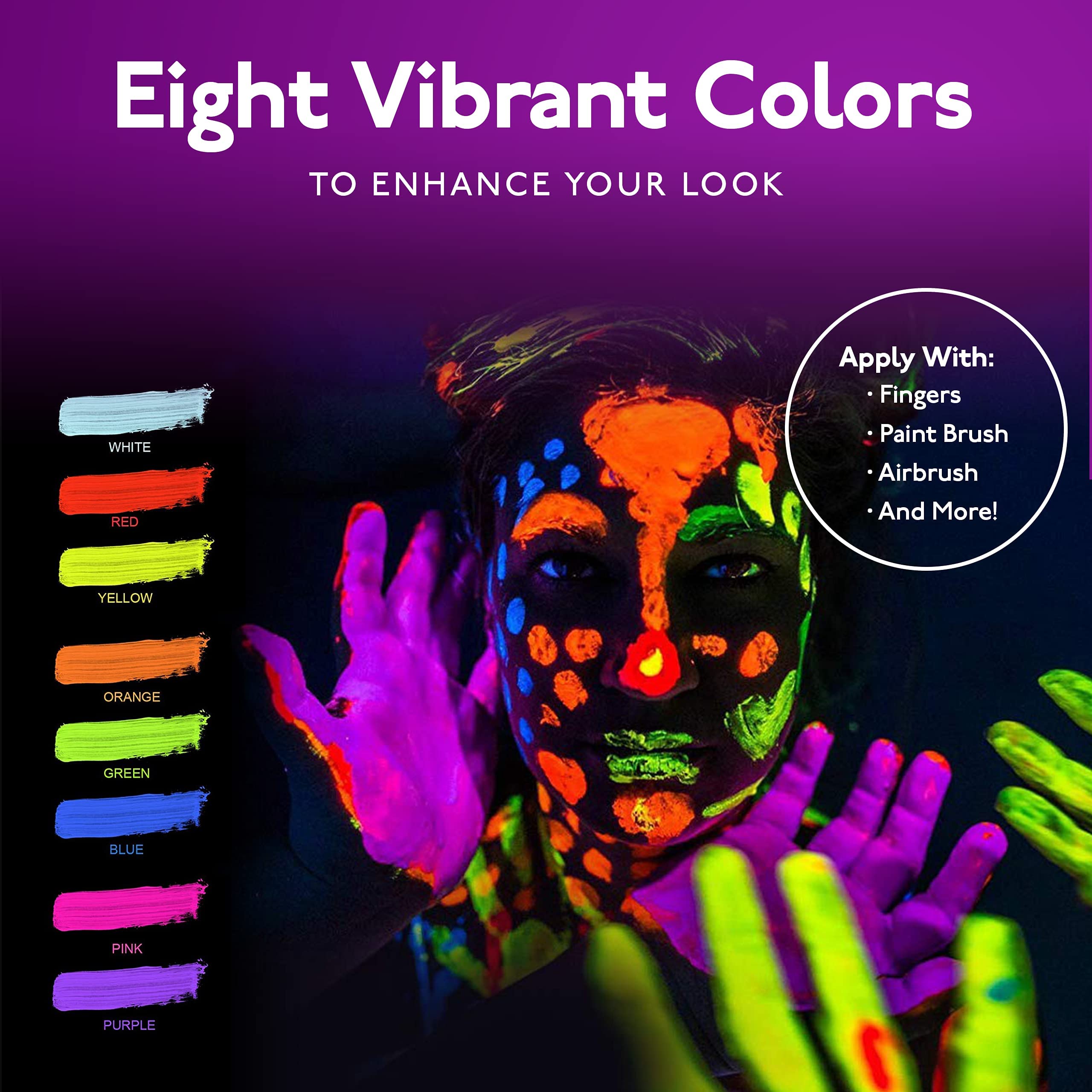 Neon Nights UV Body Paint Set | Blacklight Glow Makeup Kit ...