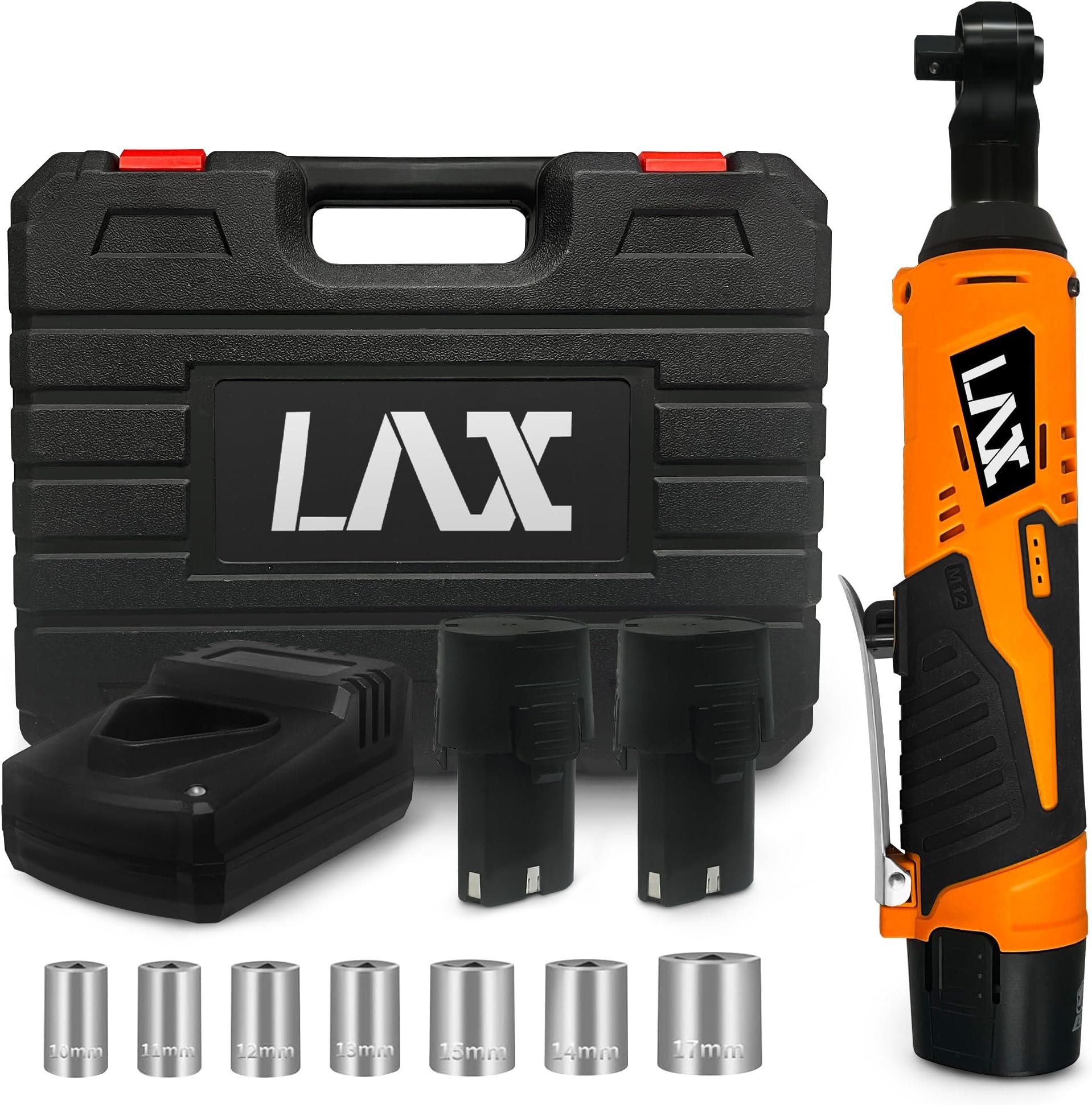 Amazon.com: VEVOR Cordless Electric Ratchet Wrench Set 3/8", 12V 33 Ft ...