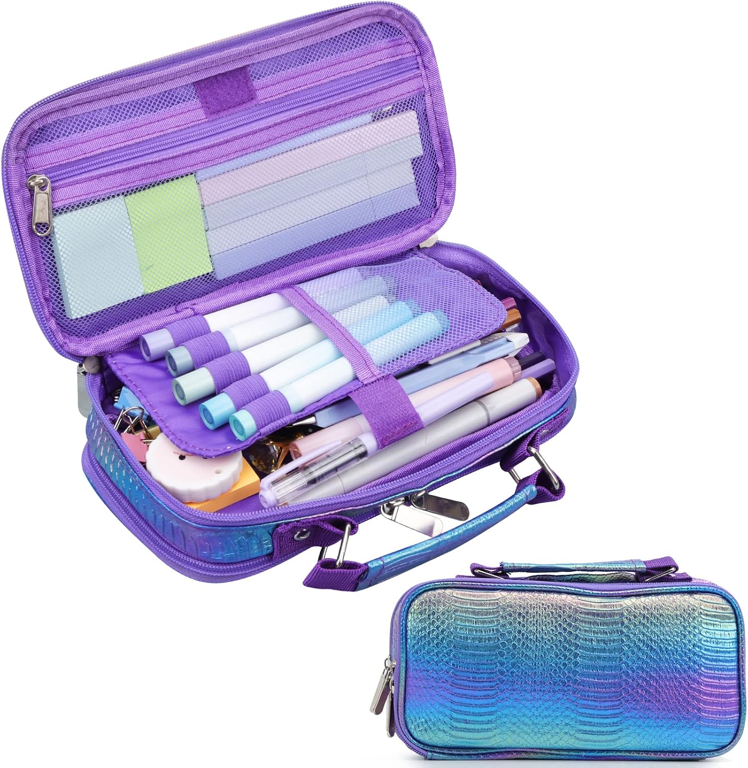 Amazon.com : EOOUT Big Capacity Pencil Case Large Storage Mermaid ...