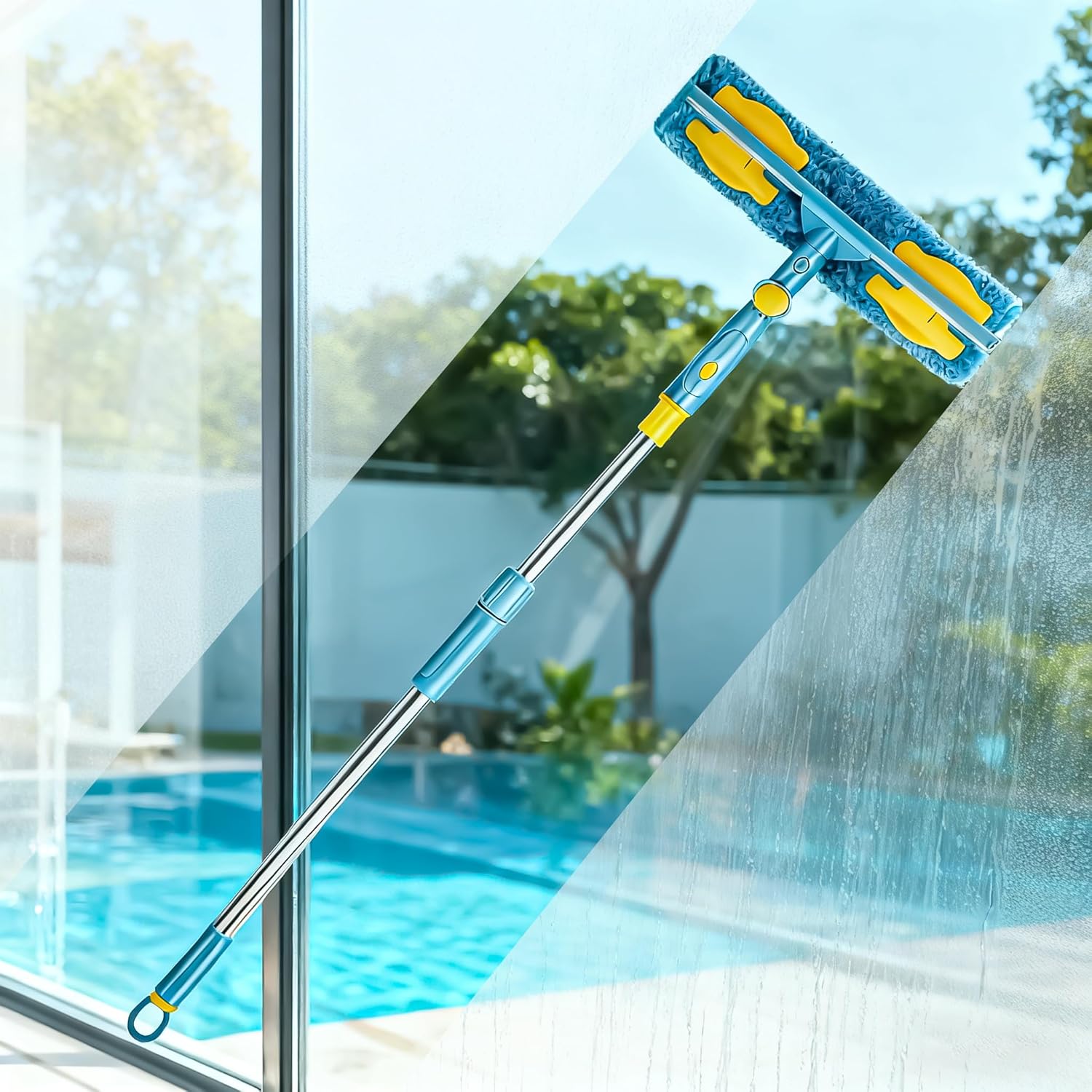 Amazon.com: WILAOIYOOU Window Squeegee, 2-in-1 Window Cleaner with 60 ...
