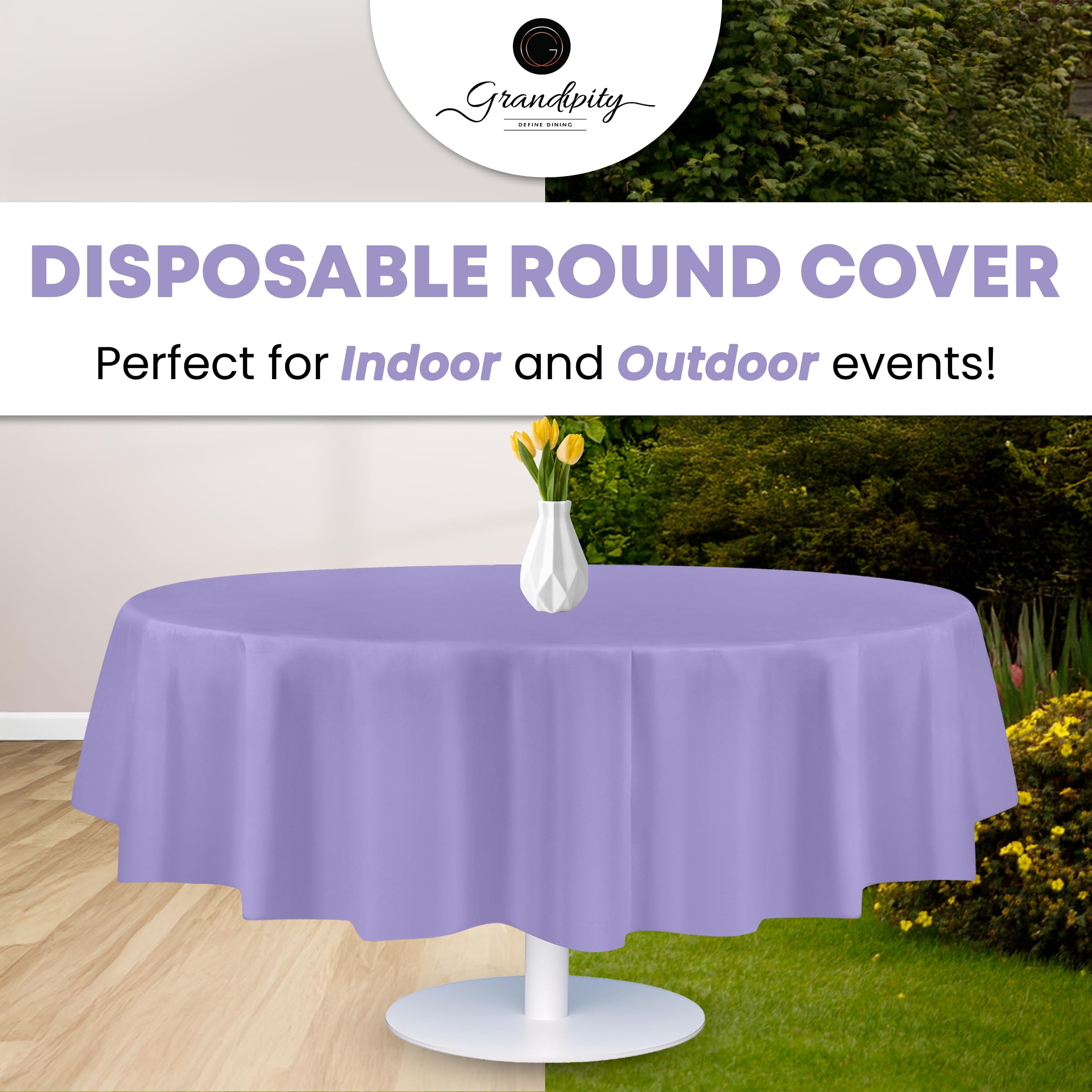 Snapklik.com : Grandipity 12 Pack Premium Disposable Plastic Tablecloth ...