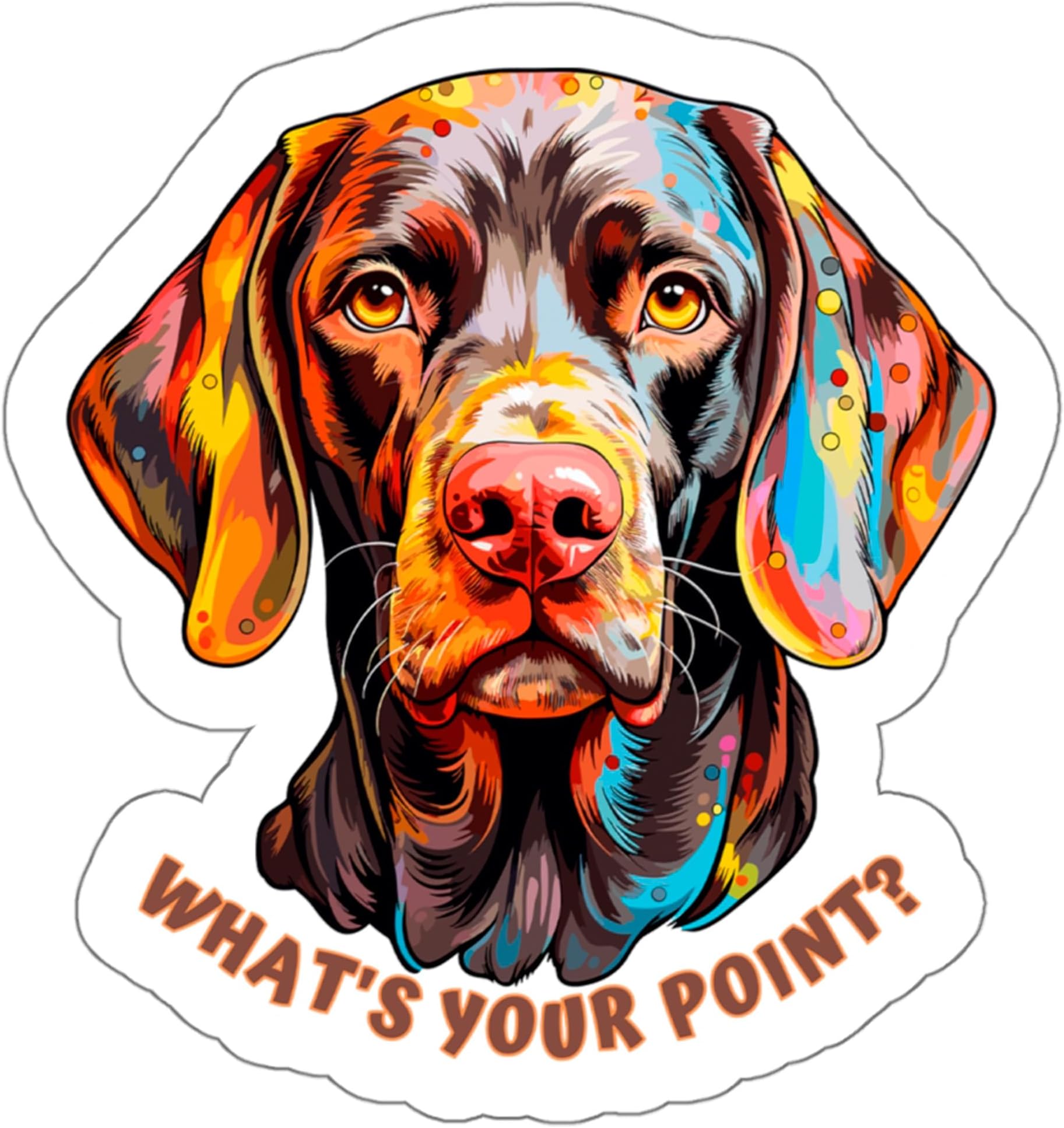 Amazon.com - German Shorthaired Pointer What's Your Point Sticker - My ...