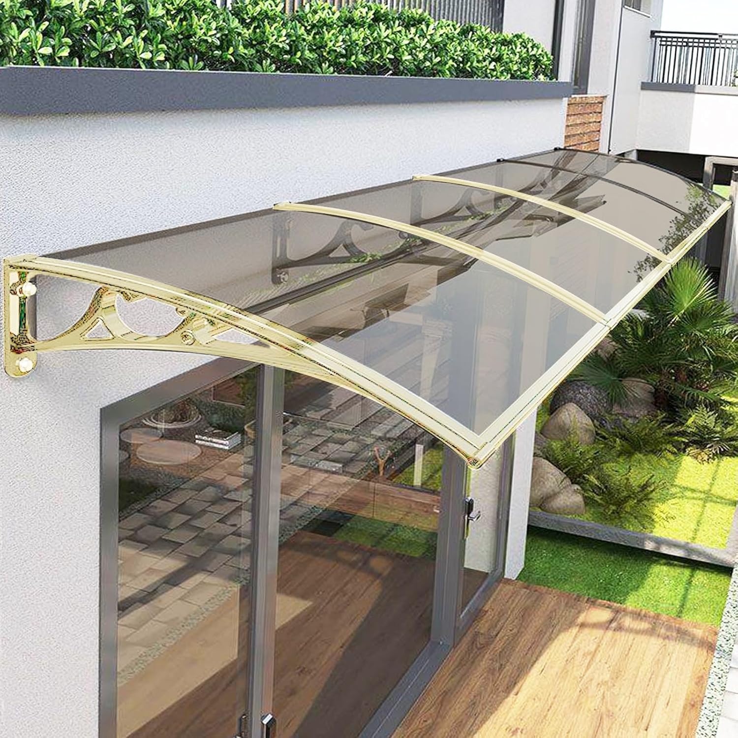 Amazon.com : 24x79 in/60x200 cm Door Entrance Awning, Polycarbonate ...