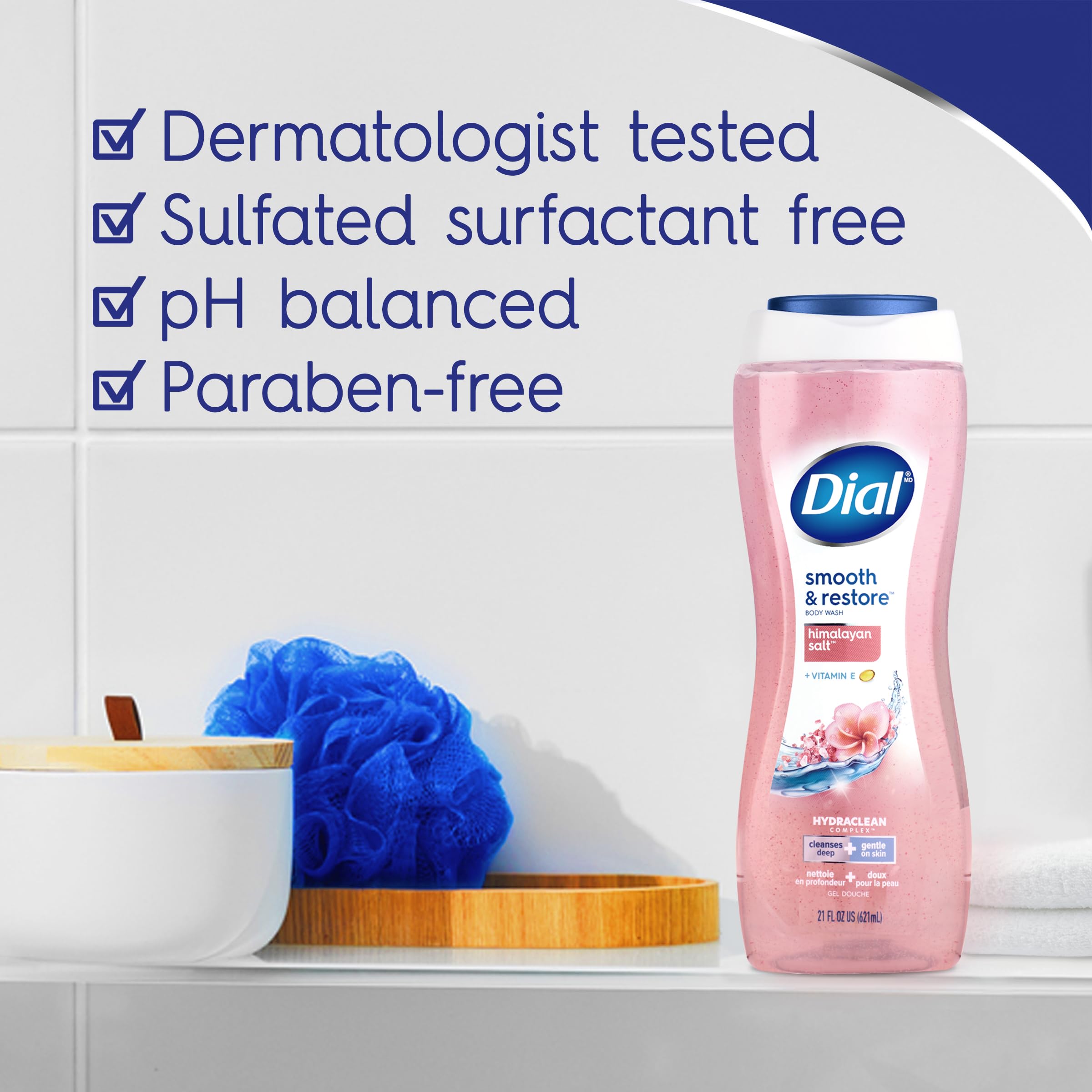 Snapklik.com : Dial Smooth & Restore Body Wash, Himalayan Salt, 21 Fl Oz