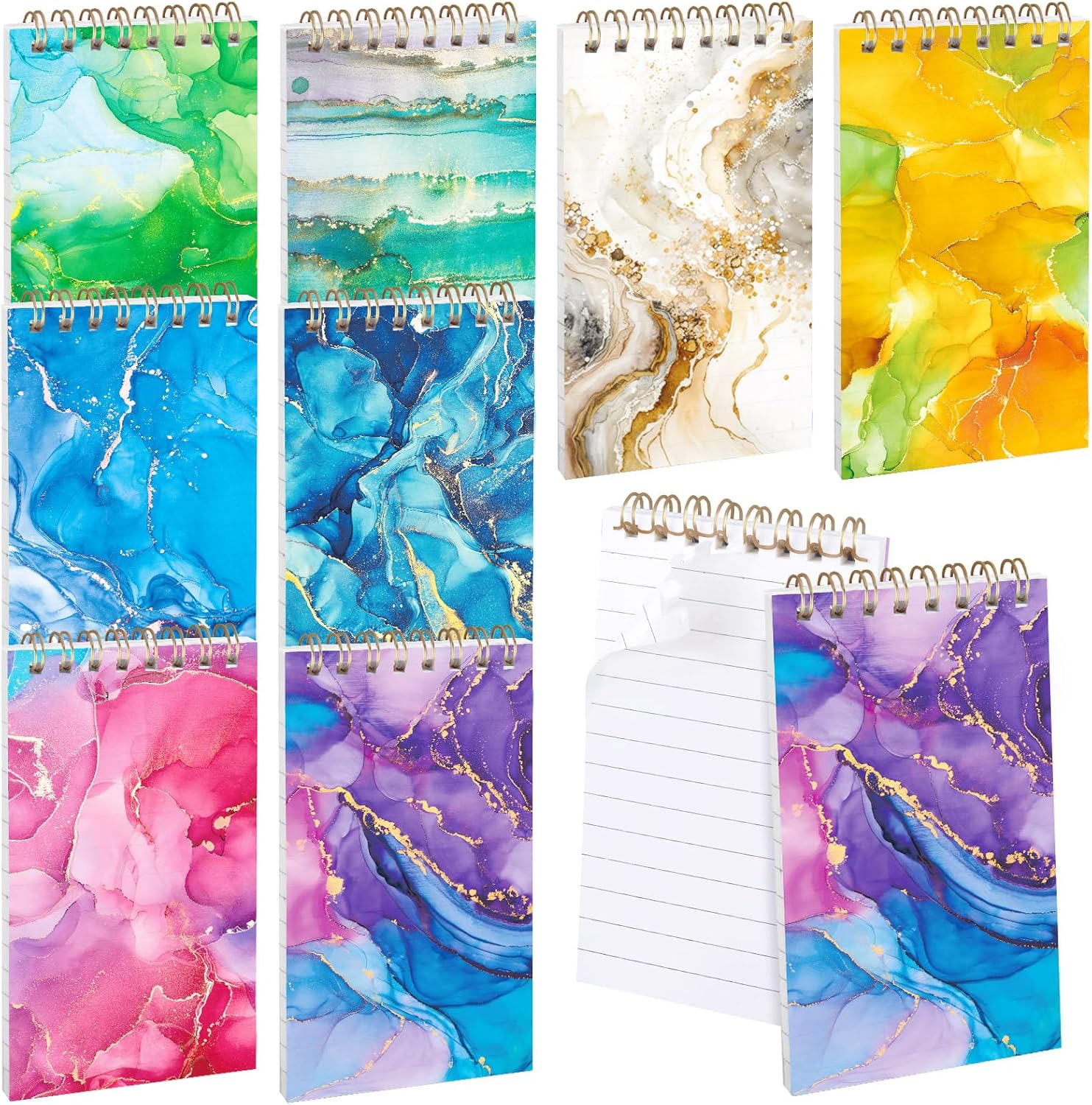 Amazon.com : Koogel 8PCS Spiral Pocket Notebooks, 3x5 Mini Notepads ...