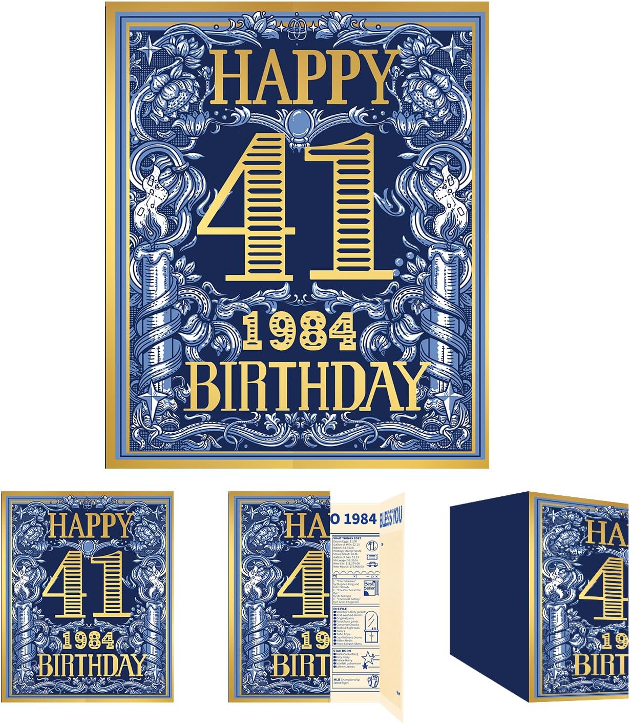 Amazon.com : Gcardist 2025 41st Birthday Greeting Card, 41 Years Old ...