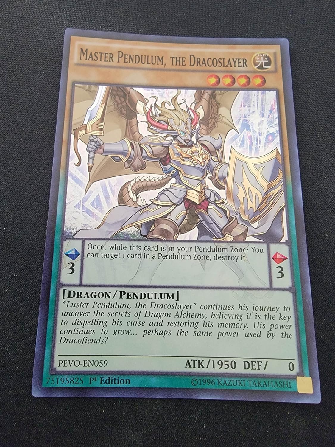 Amazon.com: Master Pendulum, The Dracoslayer - PEVO-EN059 - Pendulum Evolution - Super Rare ...