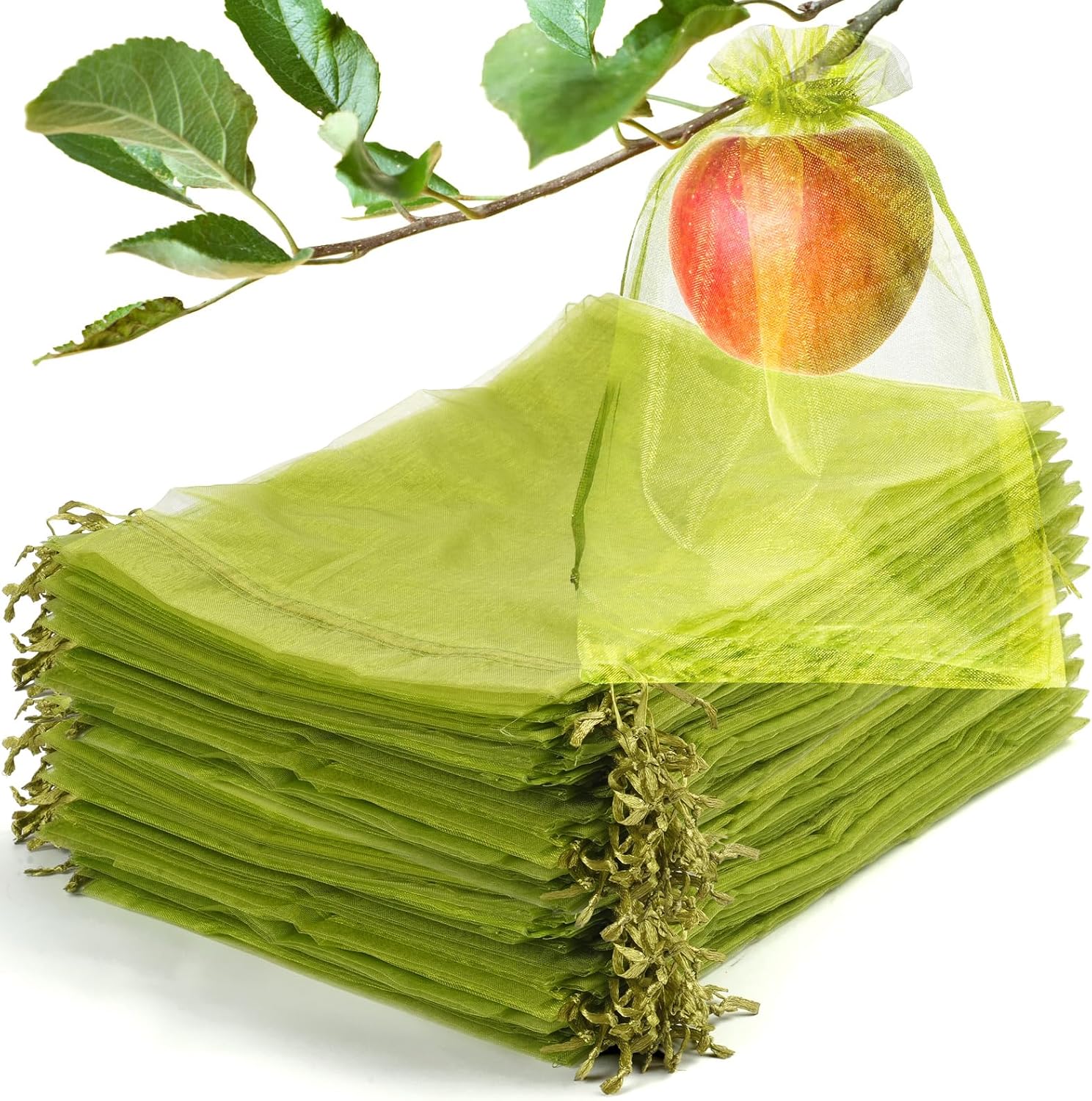 Amazon.com: NIUBIER 50 Pcs Fruit Protection Bags, 6×9 Inches Green ...