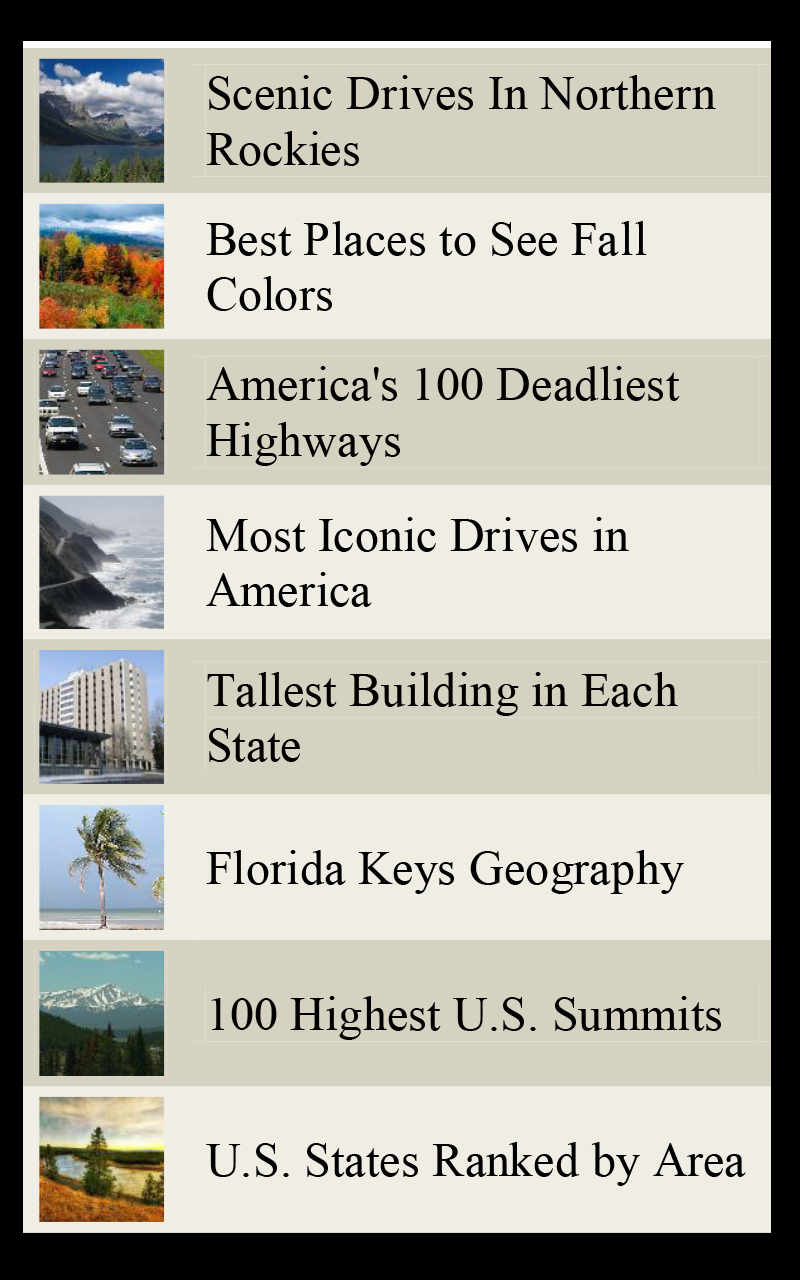 United States Geography Lists (U.S.) - App on Amazon Appstore
