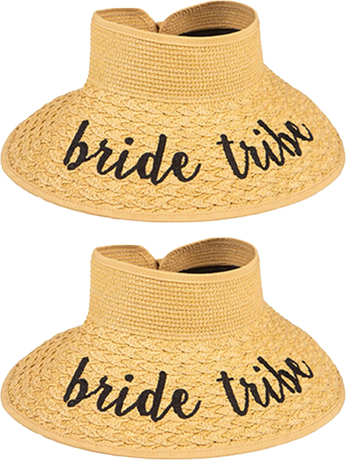 Funky Junque Embroidered Saying Rollup Visor Sun Hat: Bride Tribe (2 Pack) at Amazon Women’s ...