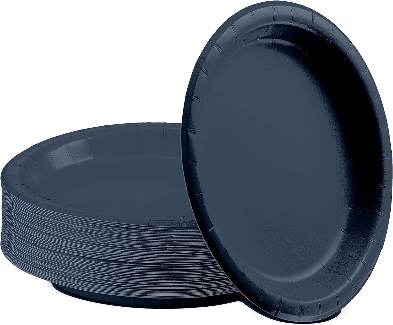 Amazon.com: Amcrate Disposable Paper Plates Navy, 7 Inch Paper Dessert ...