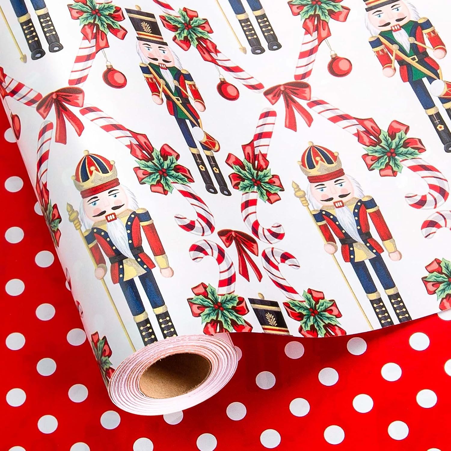 Amazon.com: MAYPLUSS Christmas Nutcracker Wrapping Paper - 17 Inch X 33 ...