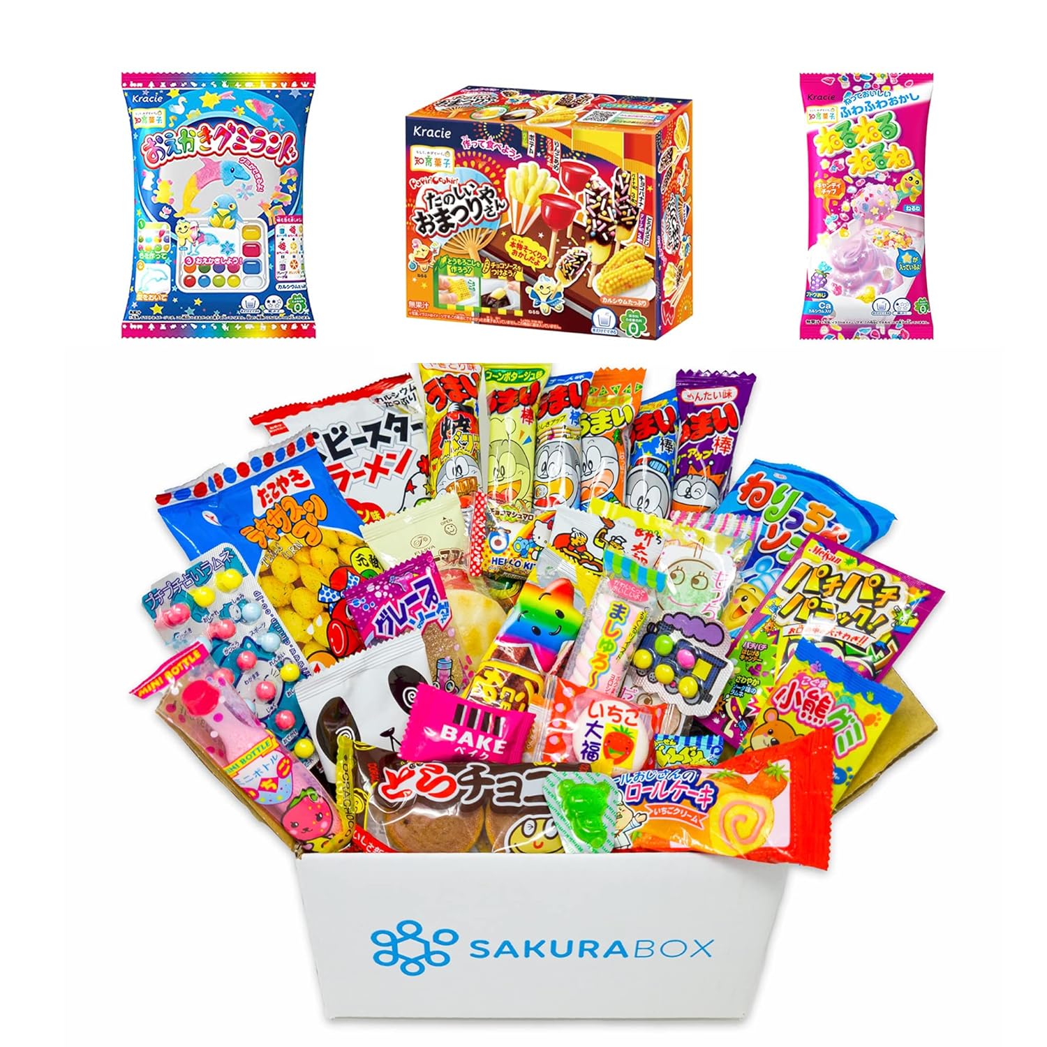 Amazon.com: Sakura Box Japanese Candy & Snacks 40 Pieces Dagashi + 3 ...