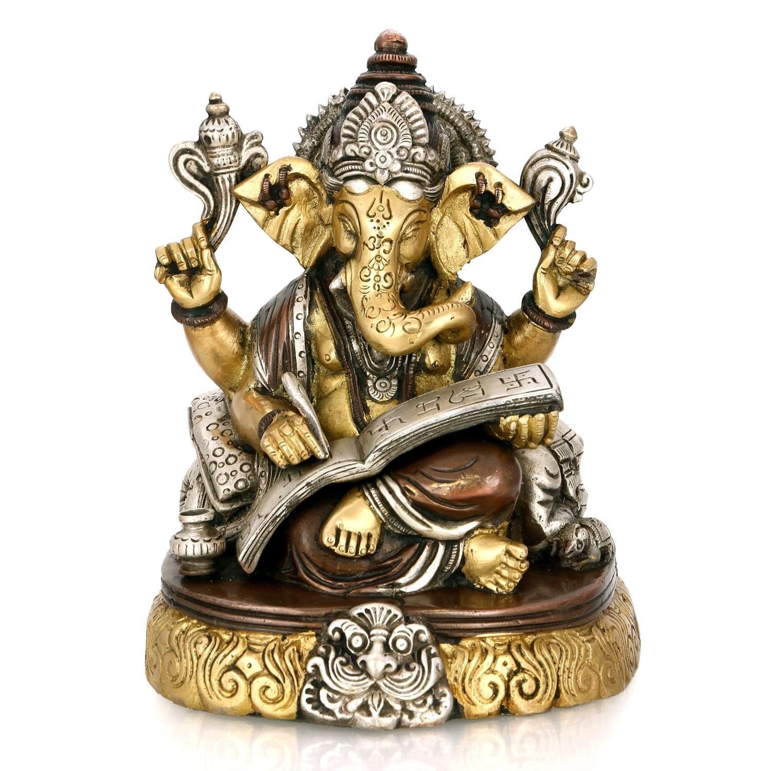 Buy Majestic world G25 - Brass Lord Ganesha Statue Hindu God Ganesh ...
