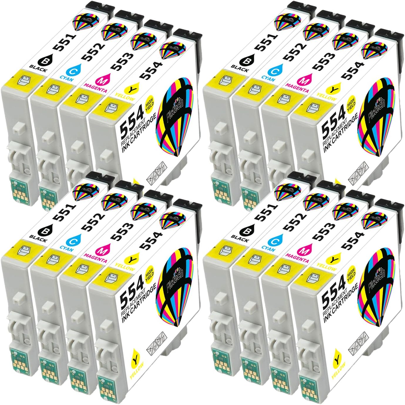 Pictech Compatible Ink Cartridges Replacement for Epson T0555 Ink ...