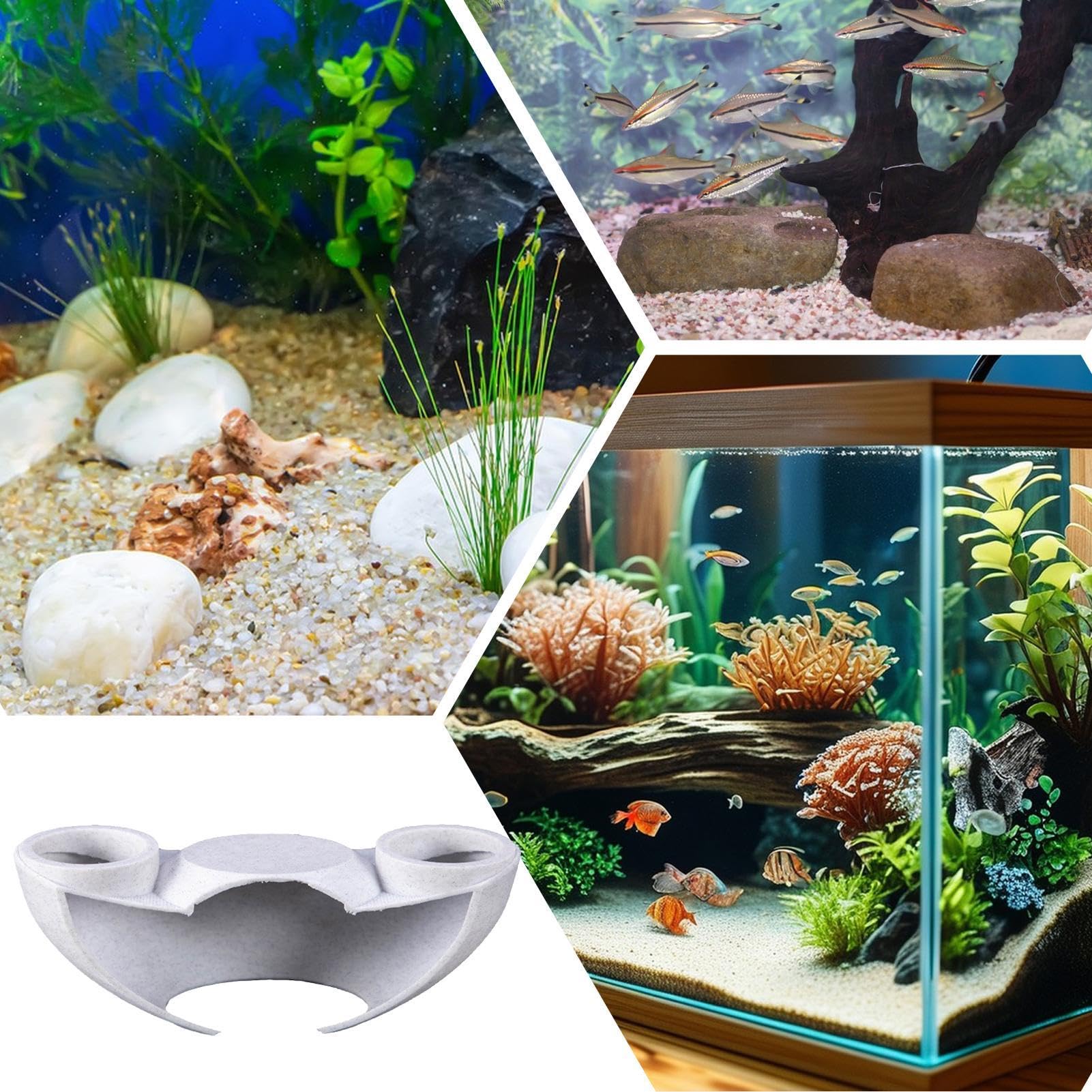 Aquarium Cave Fish Hideout Cave Shrimp Hiding Tank Place Aquarium ...
