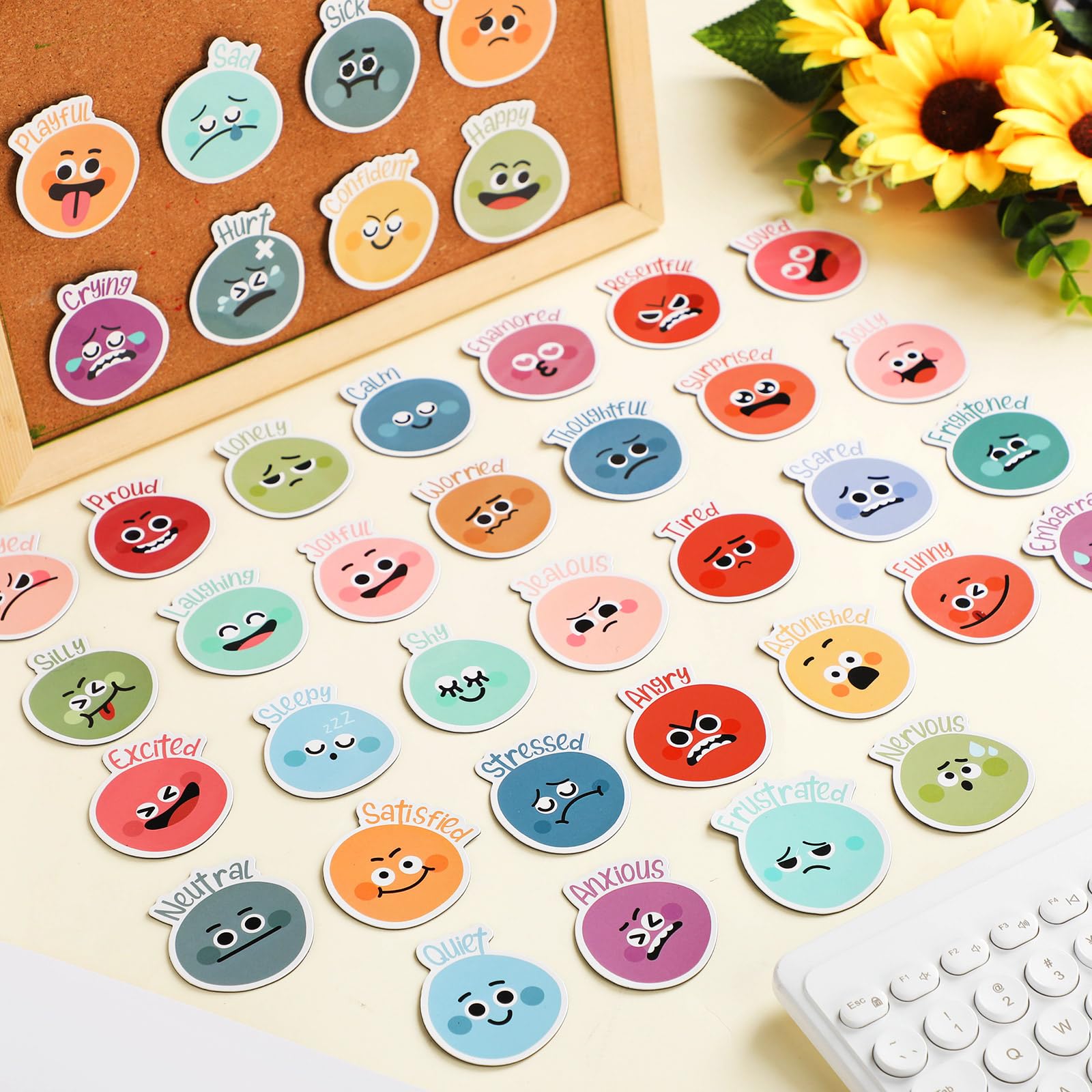 Snapklik.com : Saysurey 40 Pcs Feelings Refrigerator Magnets Funny Face ...