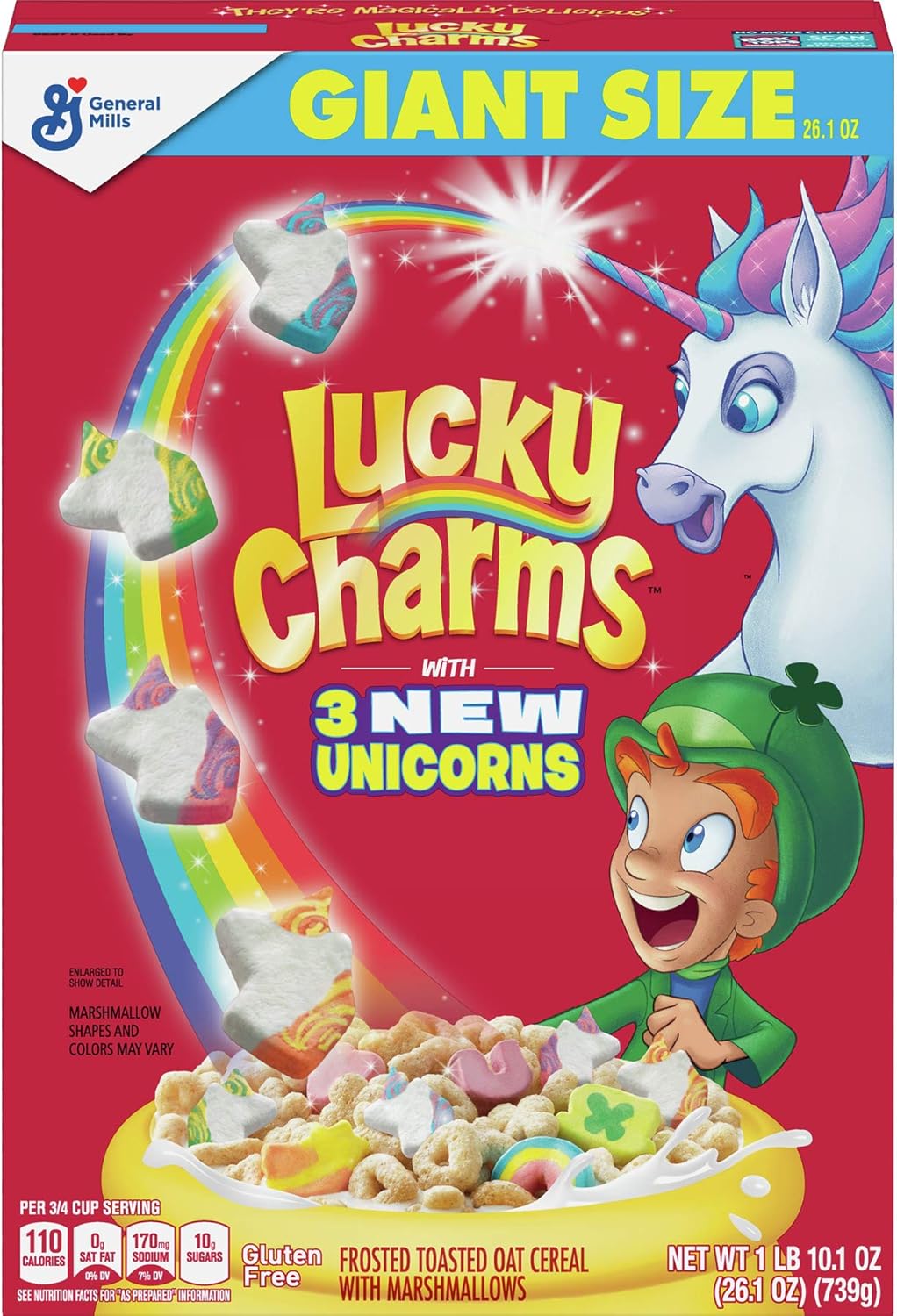 General Mills Lucky Charms Cereal 739 grams - Tasty Gluten-Free ...