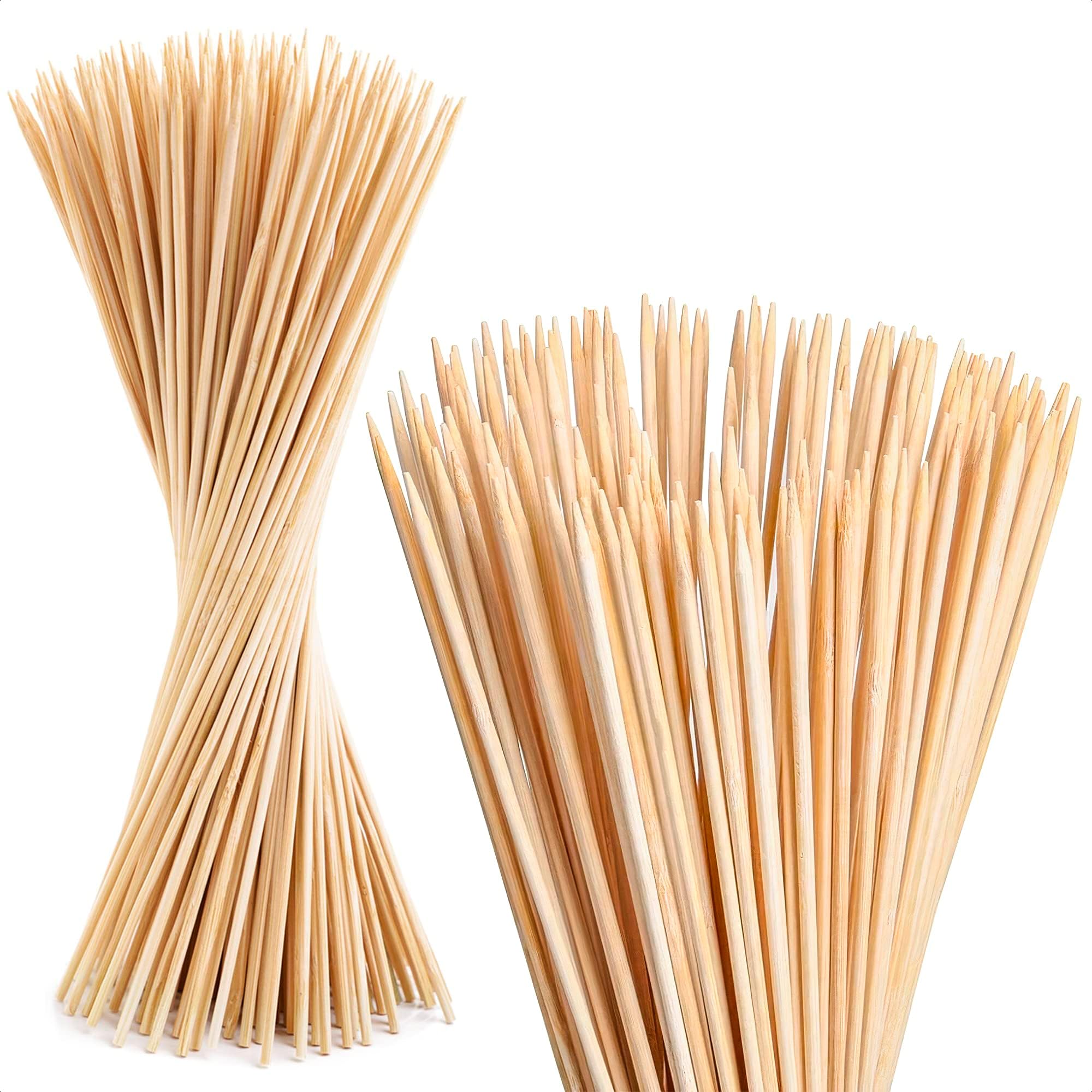 Amazon.com: 100Pcs Wooden Skewers Grilling Supplies - 16 Inch Bamboo ...