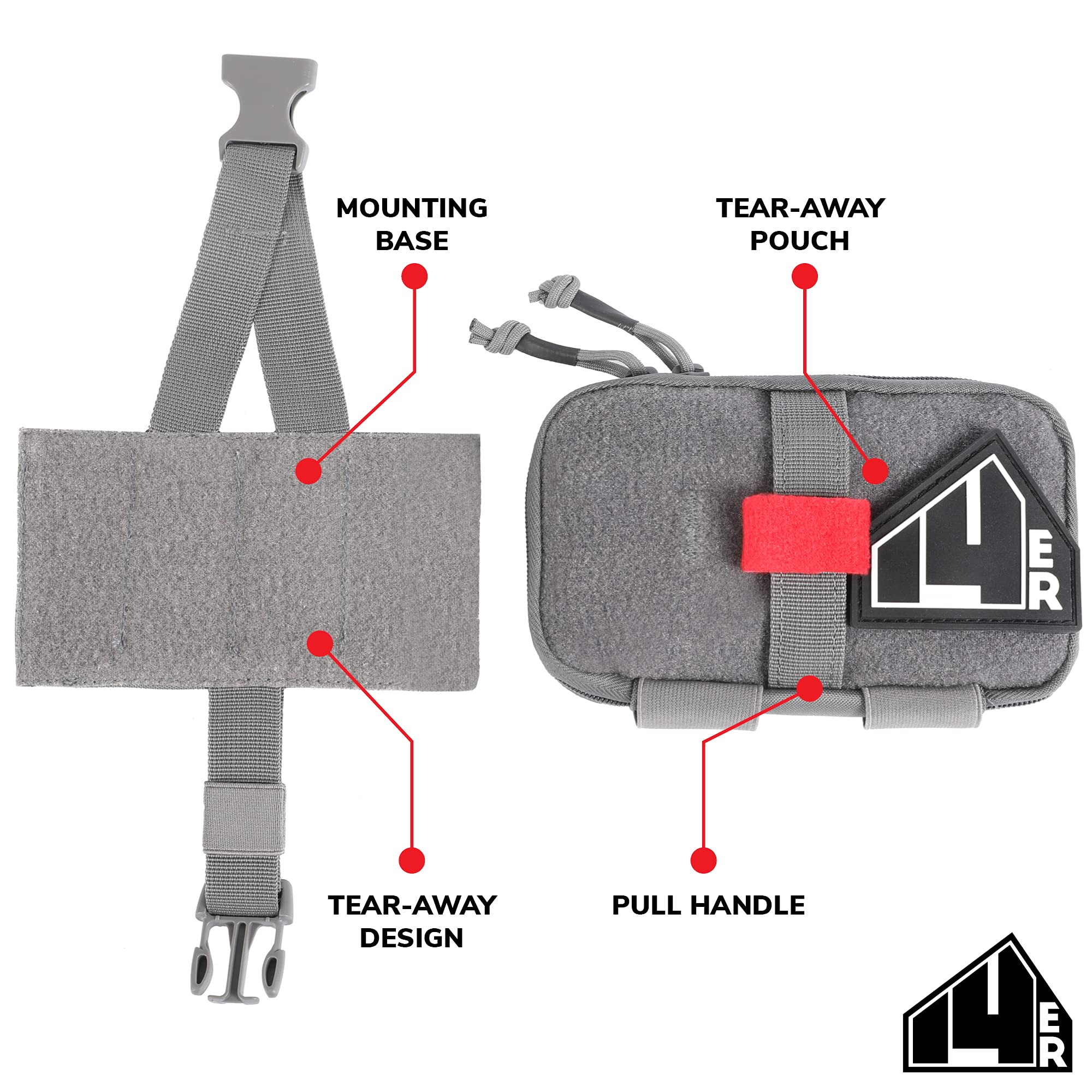 14er Tactical IFAK Pouch | 1000D Ballistic Material, YKK Zippers, Slim ...
