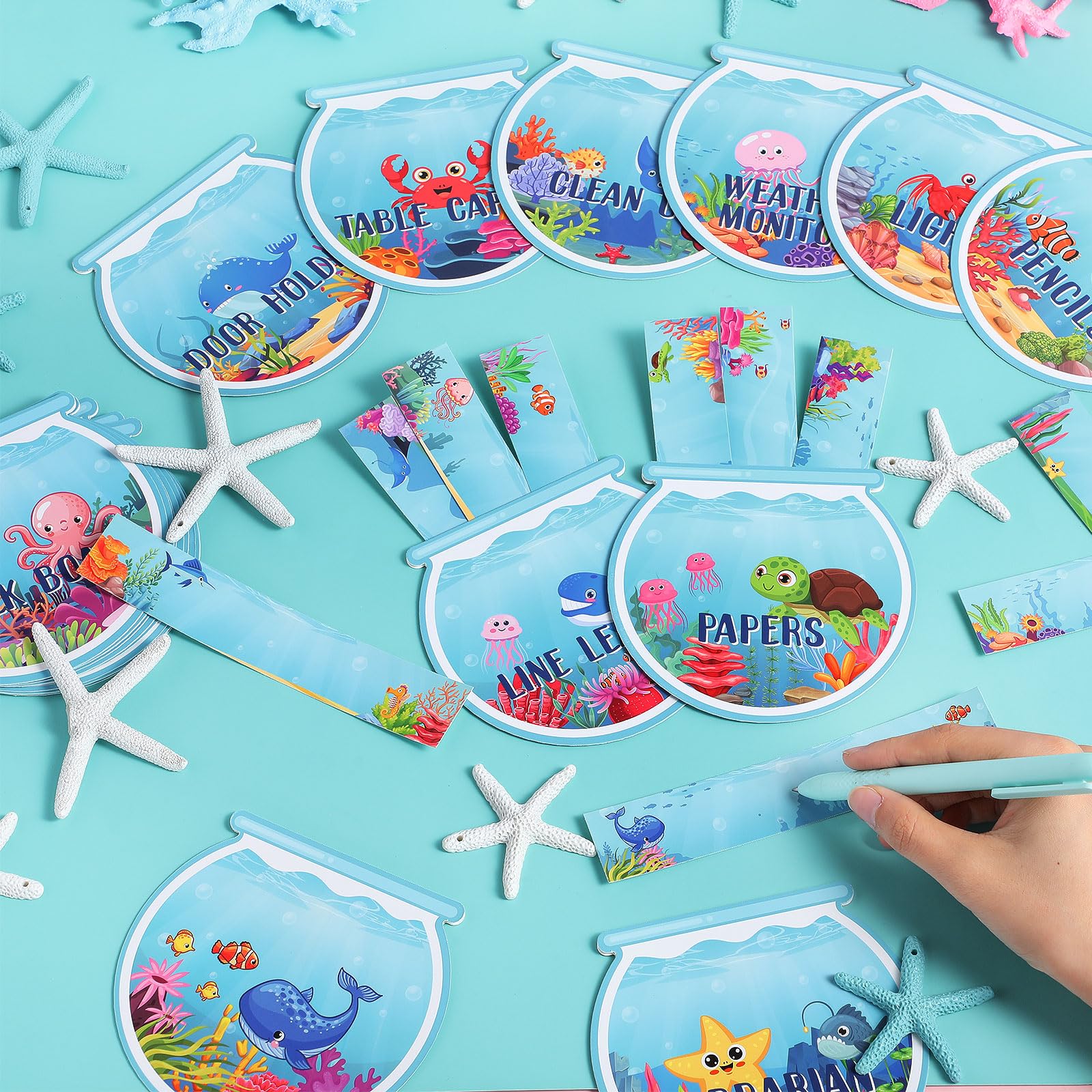 Snapklik.com : Pasimy 81 Pcs Sea Animals Class Jobs Chart Summer Ocean ...