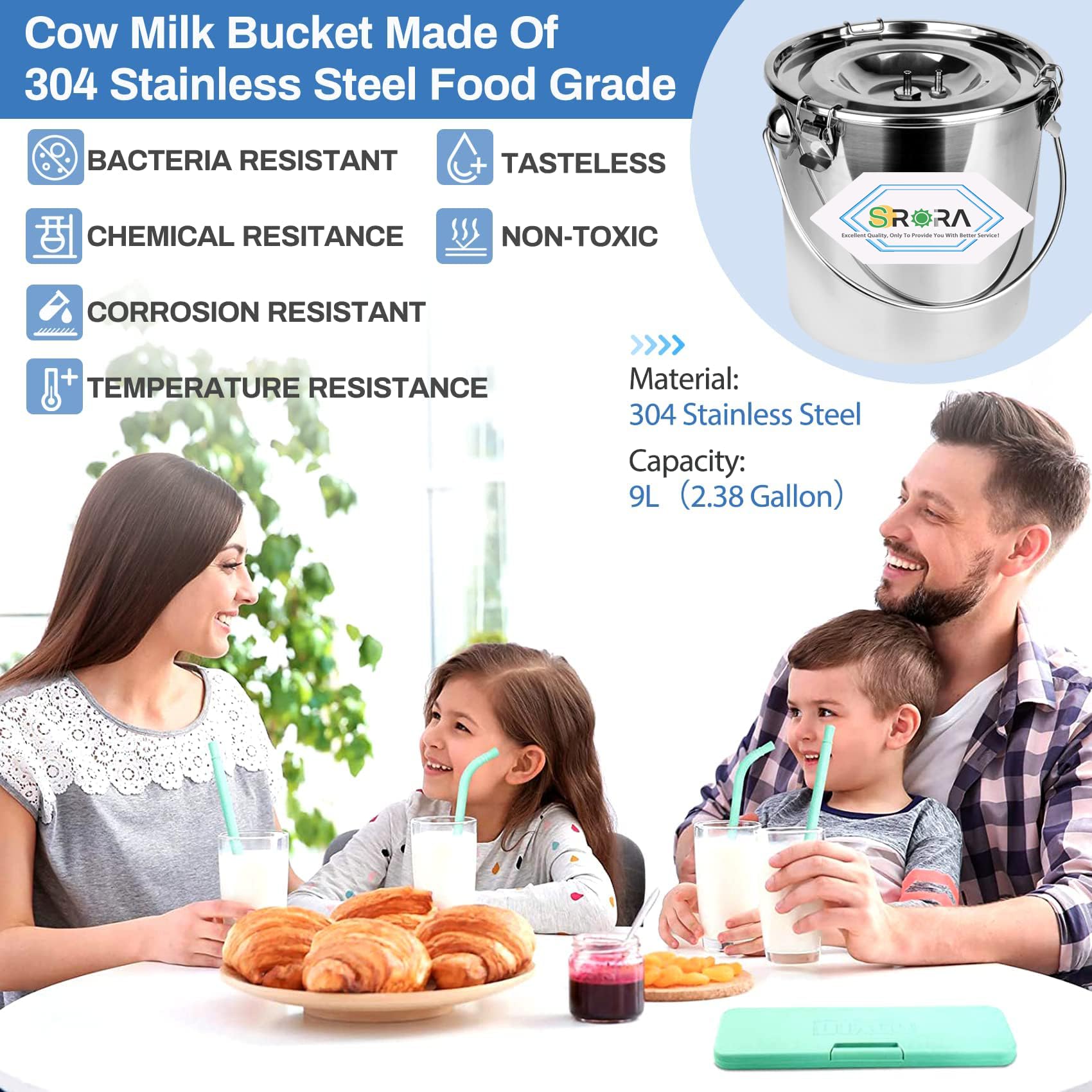 Snapklik.com : 9L Cow Milking Machine, Rechargeable Battery Adjustable ...