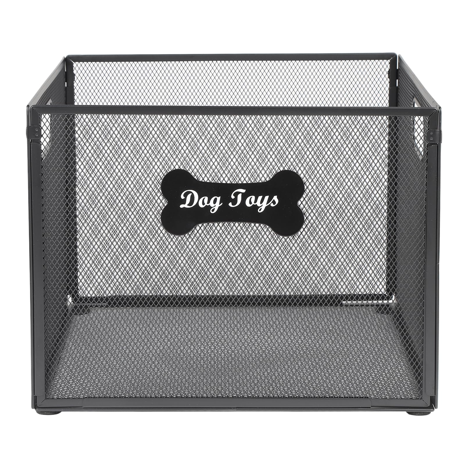 APITOS Dog Toy Basket-Metal Dog Toy Box-Wire Mesh Basket-Cute Pawprint ...