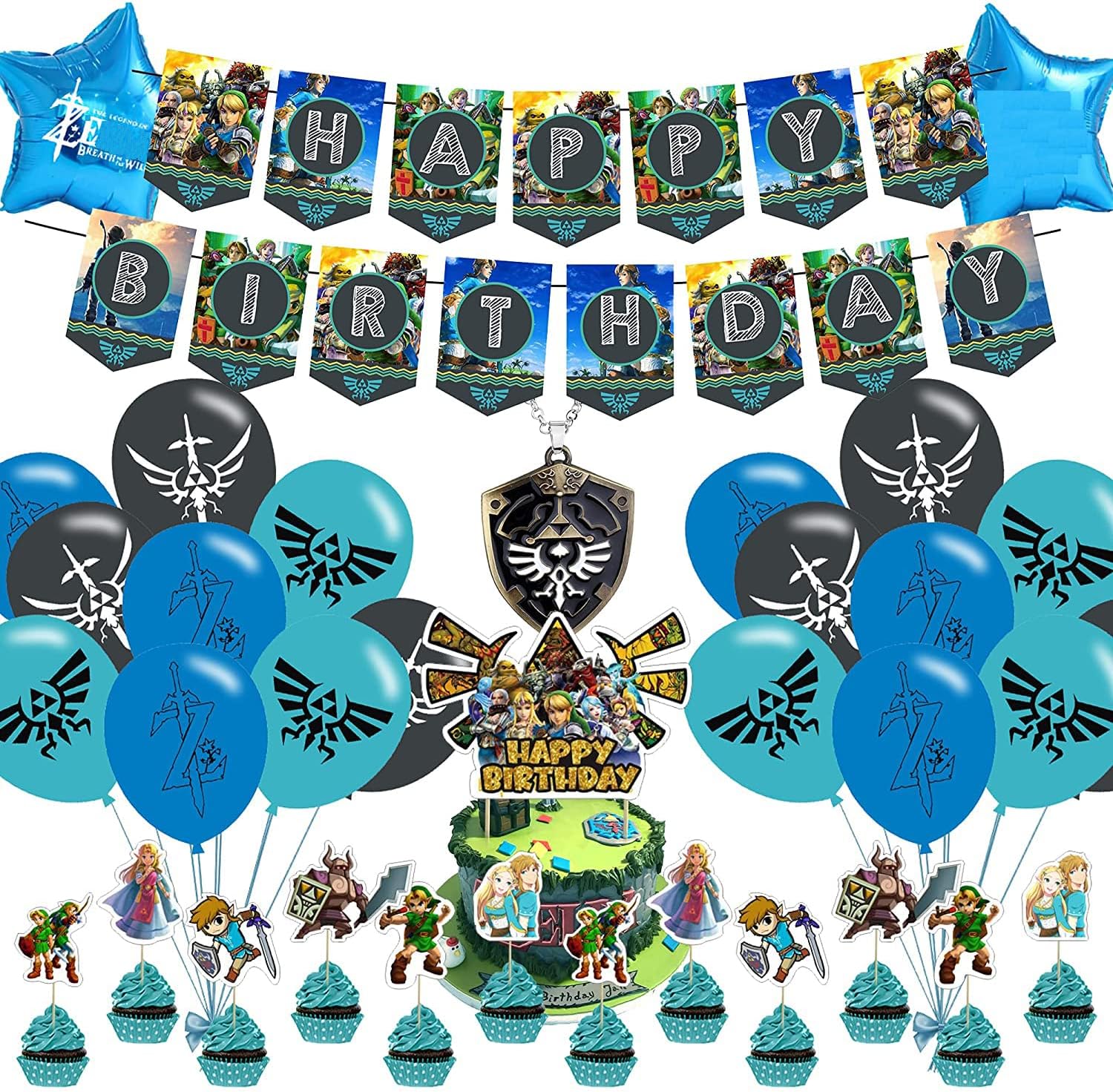 Amazon.com: Tirotoe Birthday Party Supplies, Including Happy Birthday ...