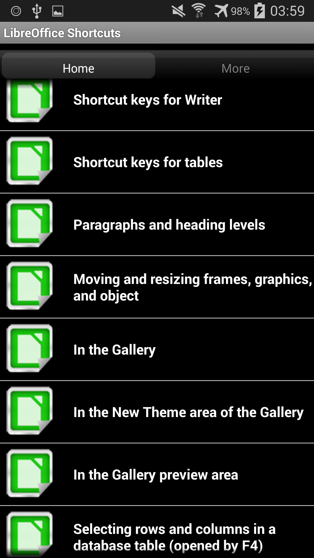 LibreOffice Shortcuts - App on the Amazon Appstore