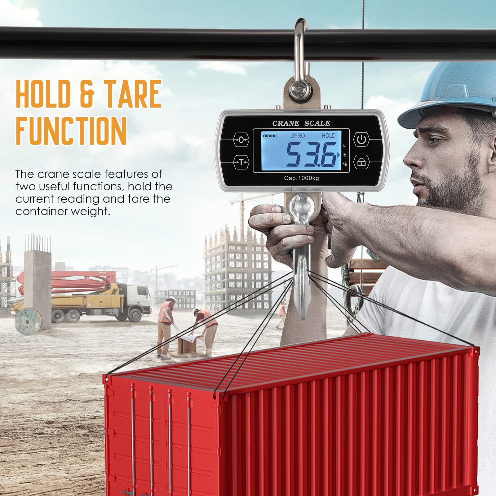 Snapklik.com : Bonvoisin Digital Crane Scale 2200lb/1000kg Industrial ...