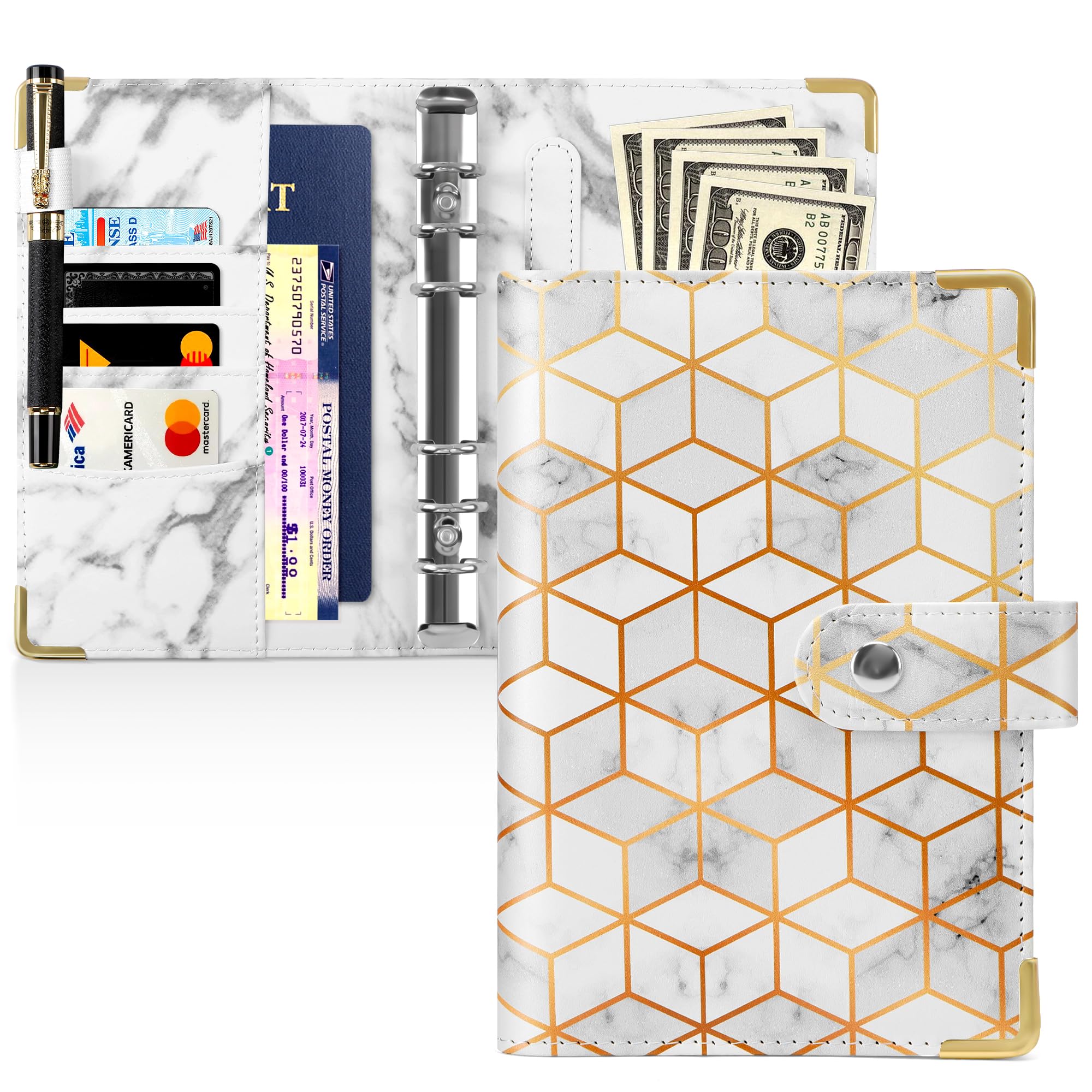 Snapklik.com : Toplive PU Leather A6 Notebook Binder Cover, Planner ...