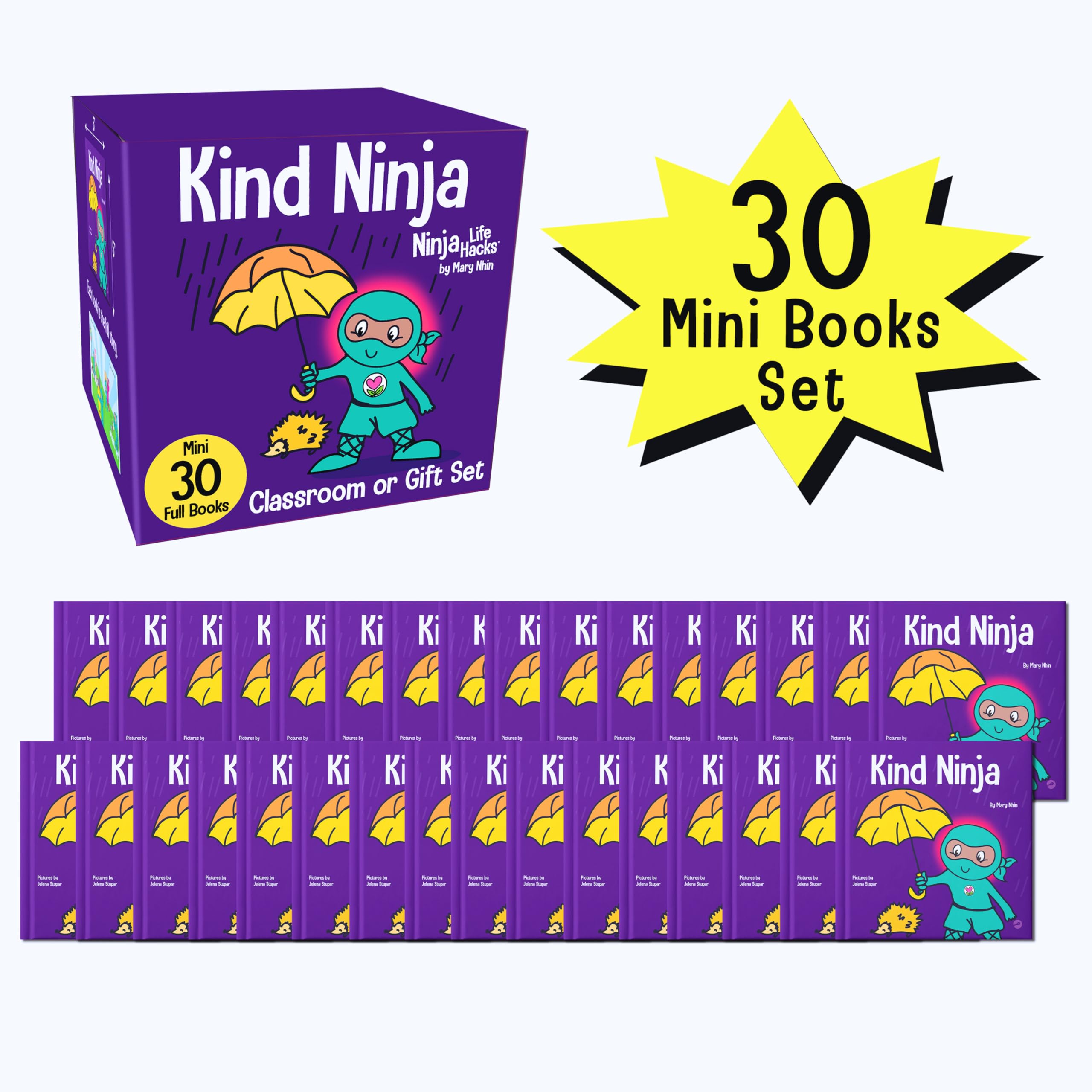 Kind Ninja Mini Books Classroom or Party Gift Set (30 Mini Books): Mary ...
