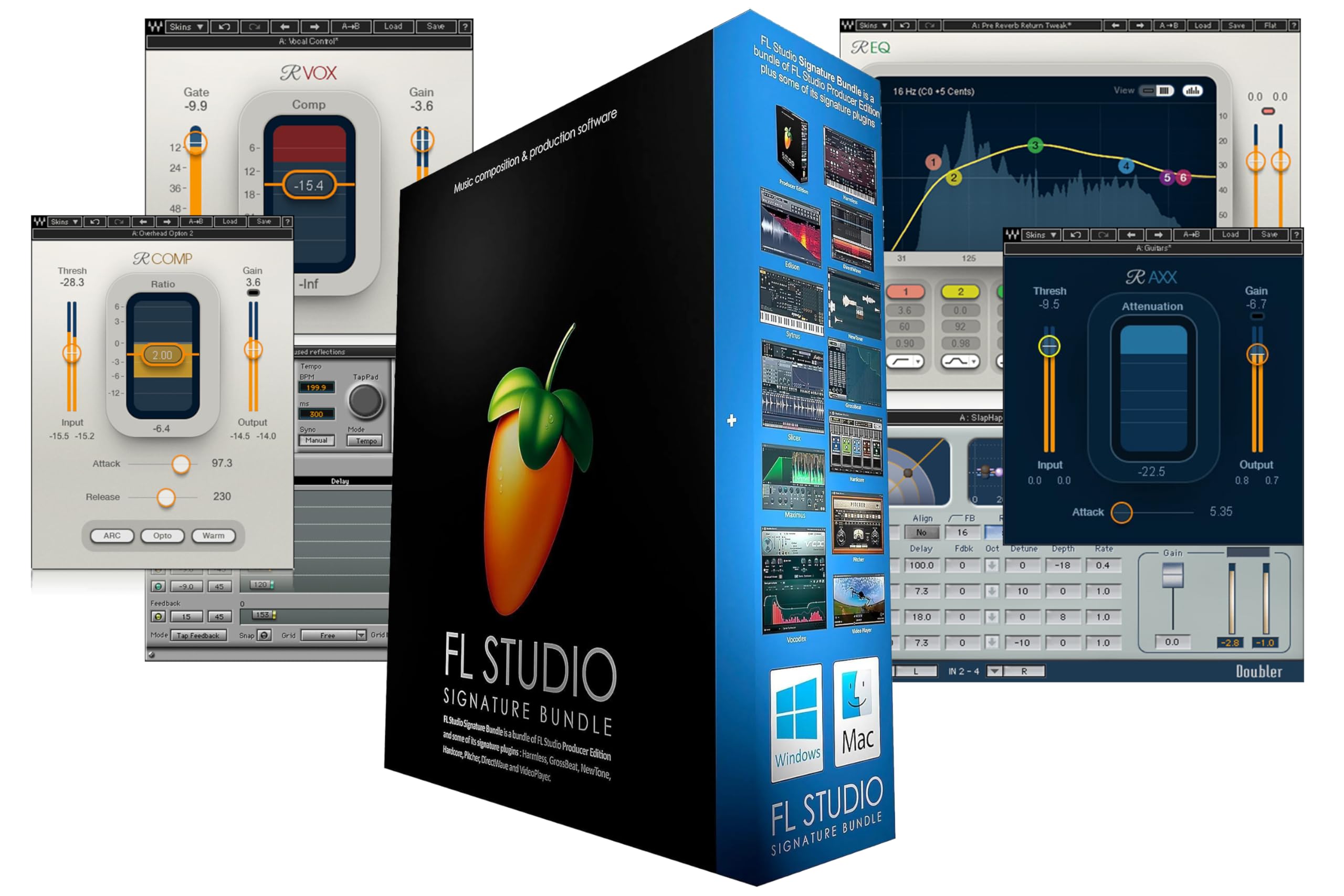 Amazon.com: FL Studio Signature Edition and Waves Musicians 2 AudioDeluxe Bundle : Musical ...