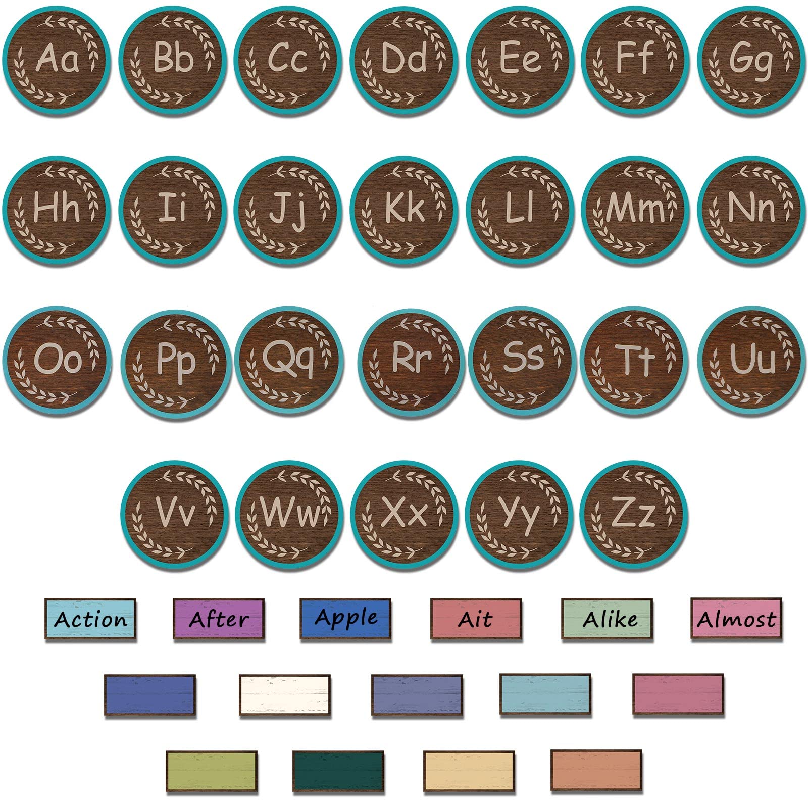 Buy 176 Pcs Classroom Letter for Alphabet Bulletin Board Alphabet Word ...