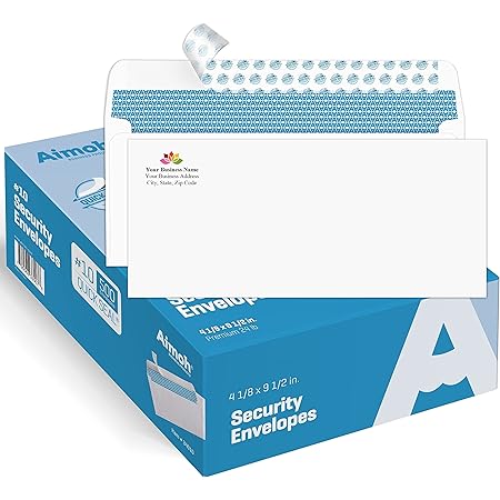 Amazon.com : Custom Printer Business Envelopes #10 with tint (1000 ...