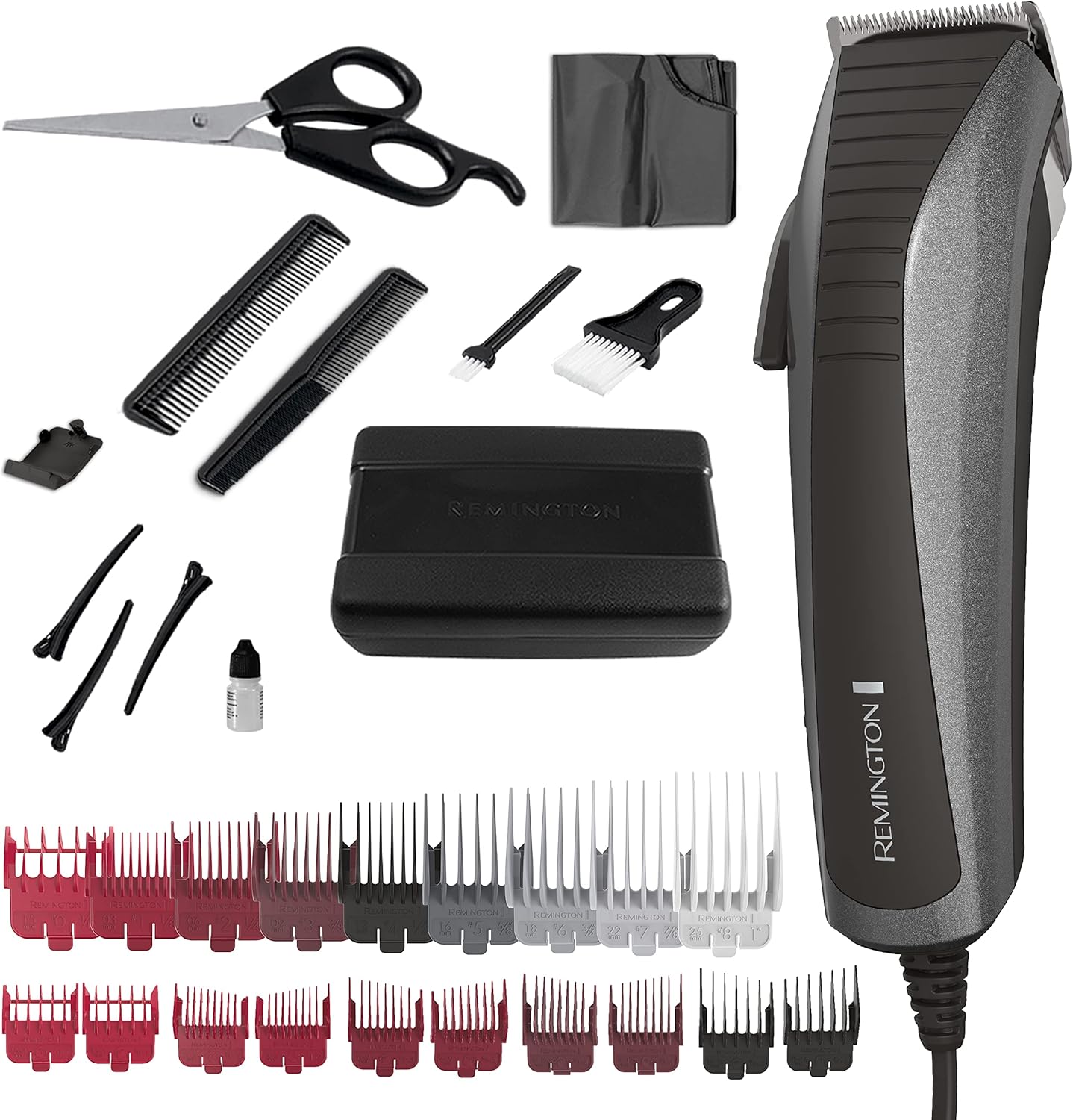 Remington Easy Fade Haircut Kit, Hair Clippers for Men, Tapered and ...