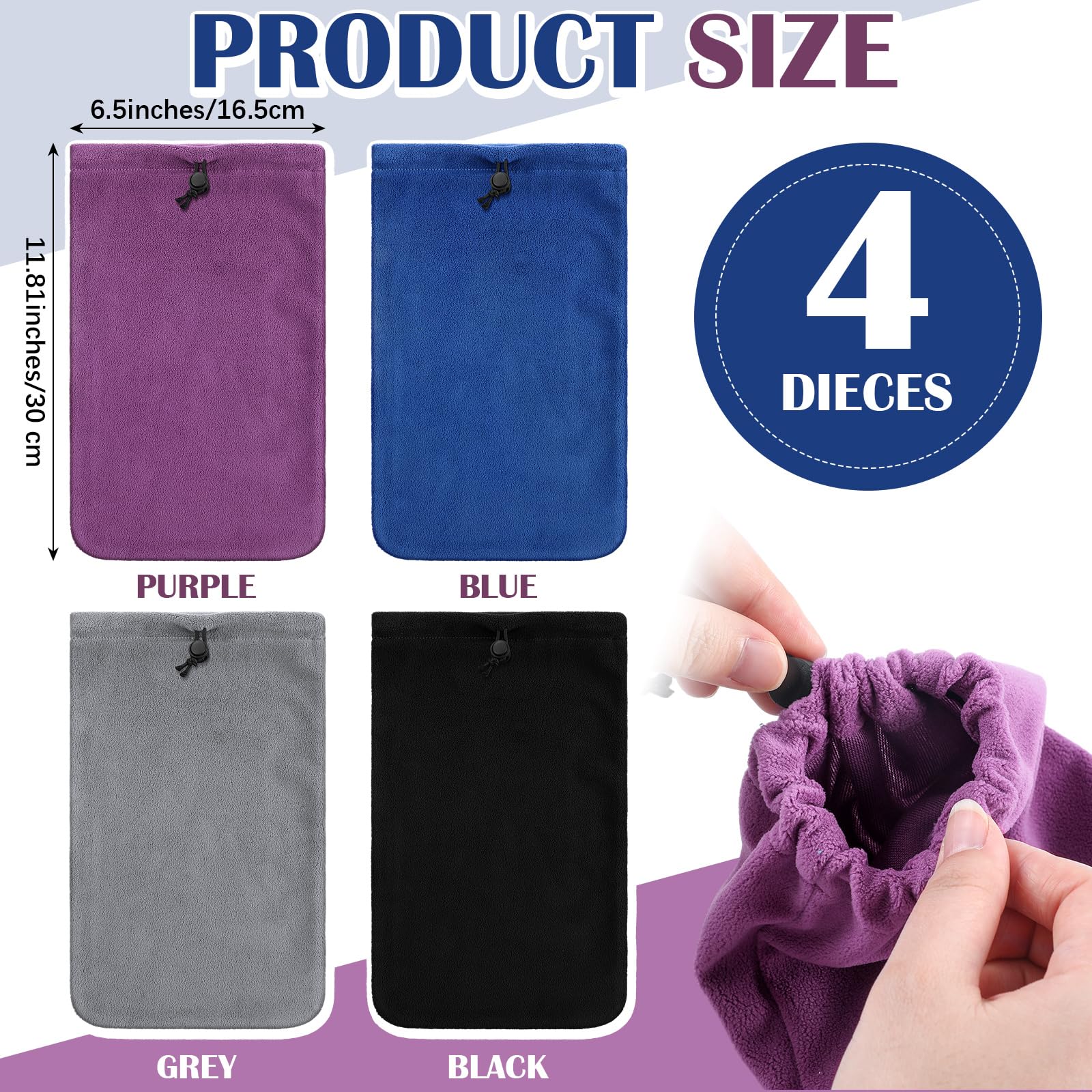Snapklik.com : Coume 4 Pack Finger Cast Cover Socks Soft Warm Cast Arm ...