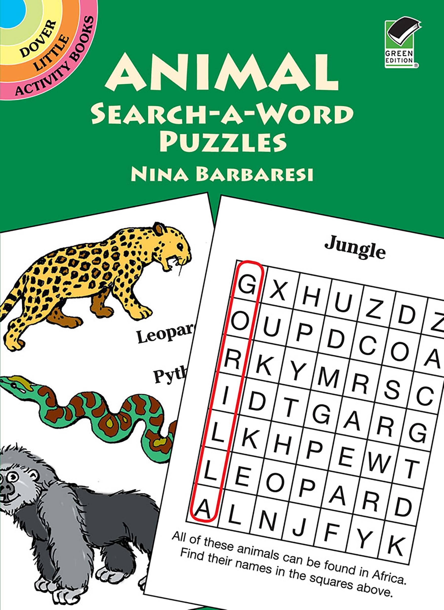 Animal Search-a-Word Puzzles (Dover Little Activity Books: Animals ...