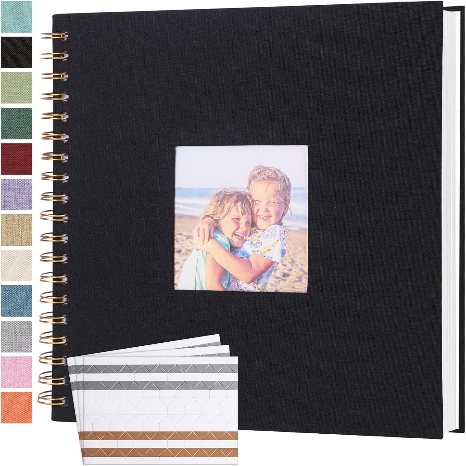 Amazon.com: Scrapbook Photo Album 10x10 Inches 40 Pages Hardcover Kraft ...