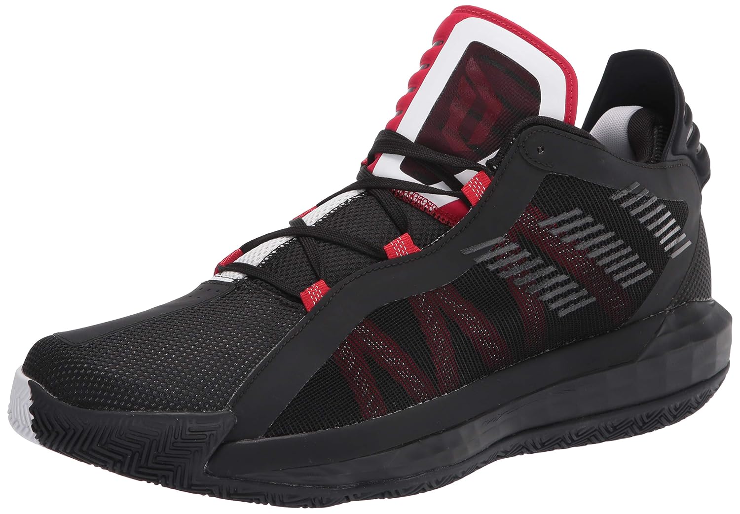 Buy adidas unisex-adult Dame 6 GCA Basketball Shoe, Core Black/Scarlet ...