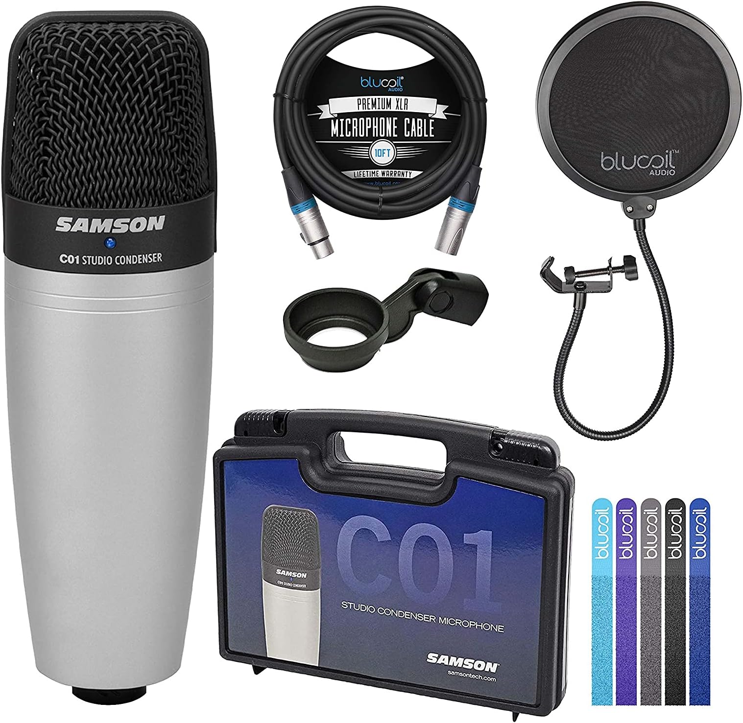 Amazon.com: Samson C01 Large-Diaphragm Condenser Microphone for ...