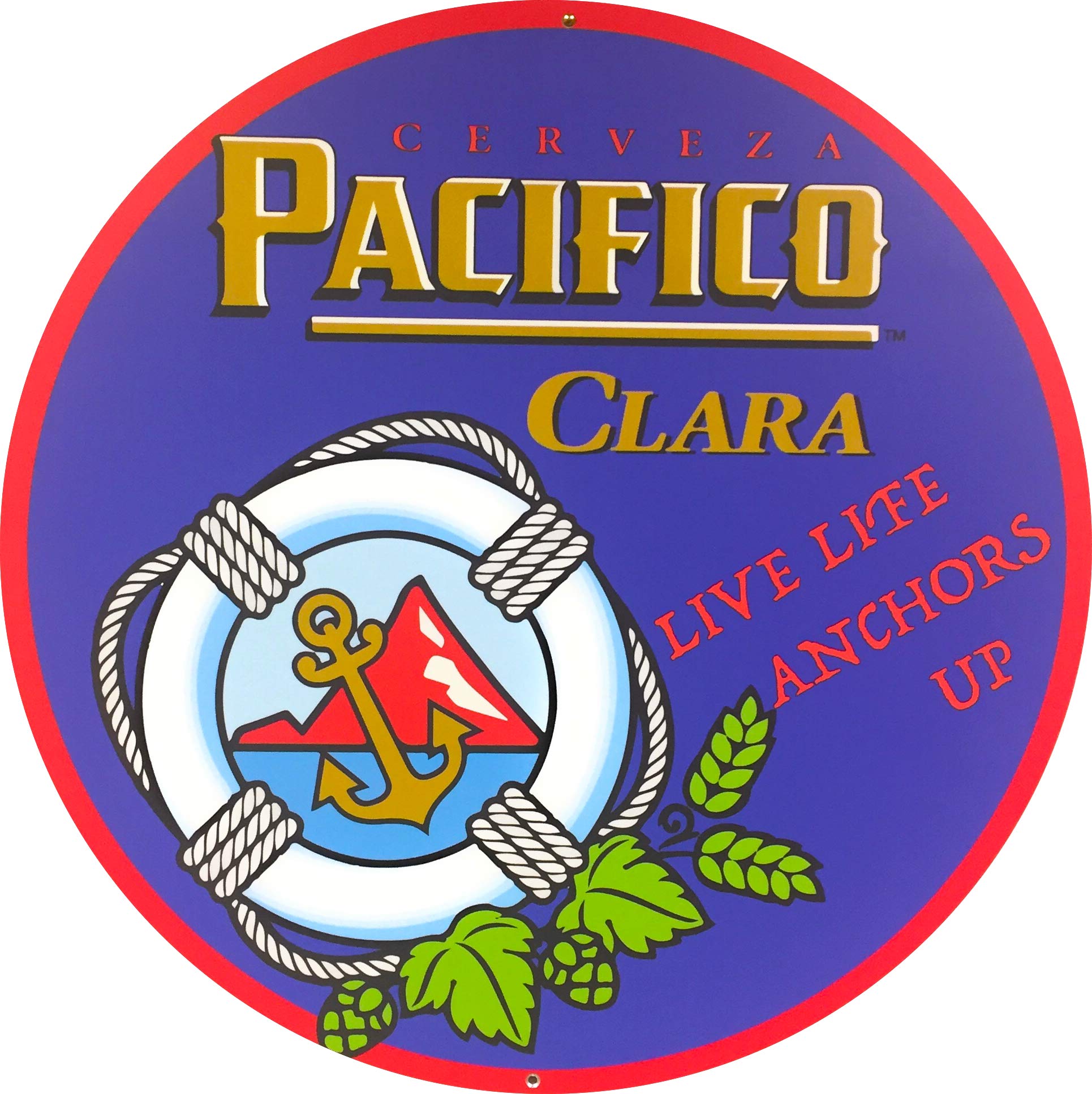 Pacifico 14" (inch) Round Aluminum Sign stock finder alerts in the US ...